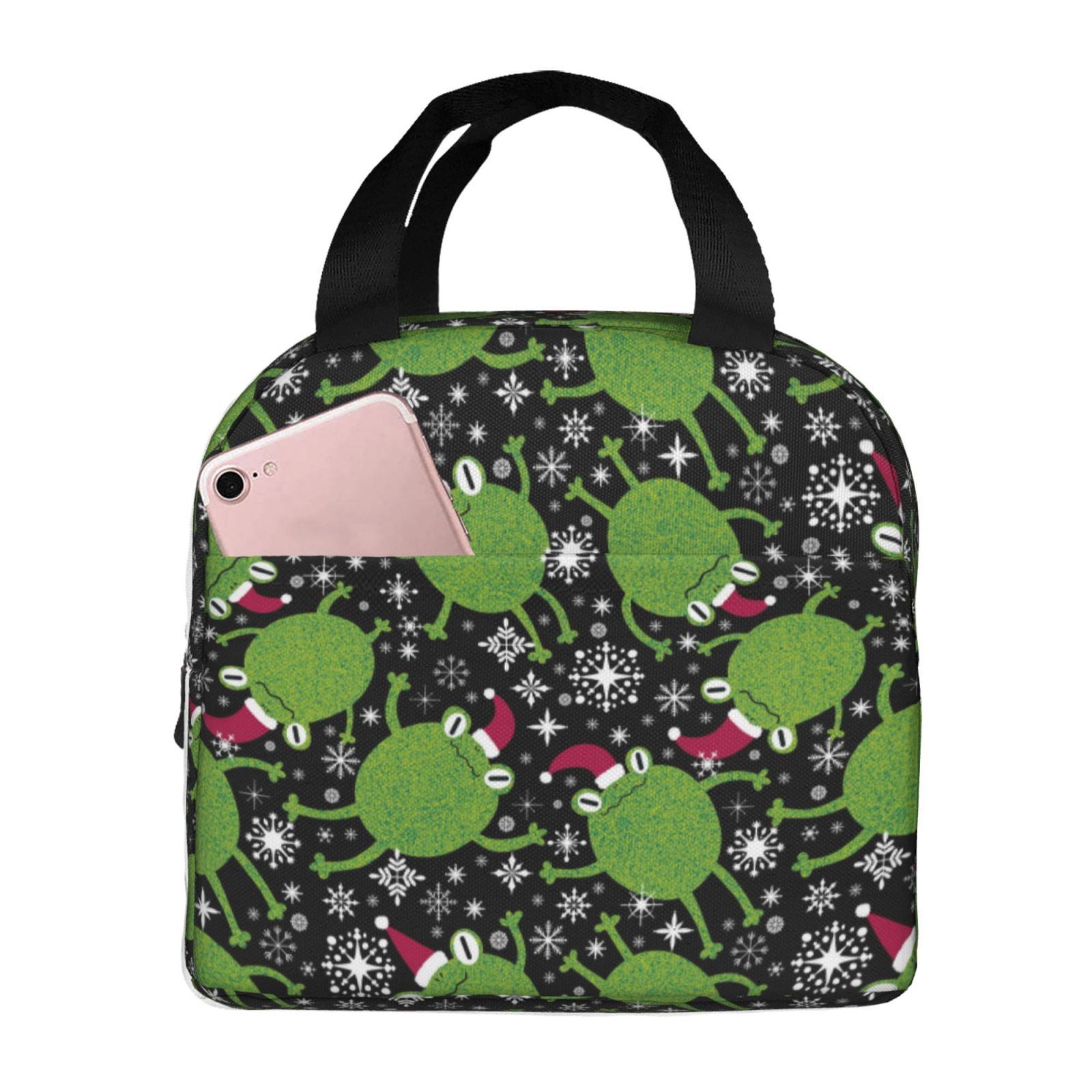 Vsdgher Frogs And Santa Hat Lunch Bag, Lunch Box for Women Adult Men ...
