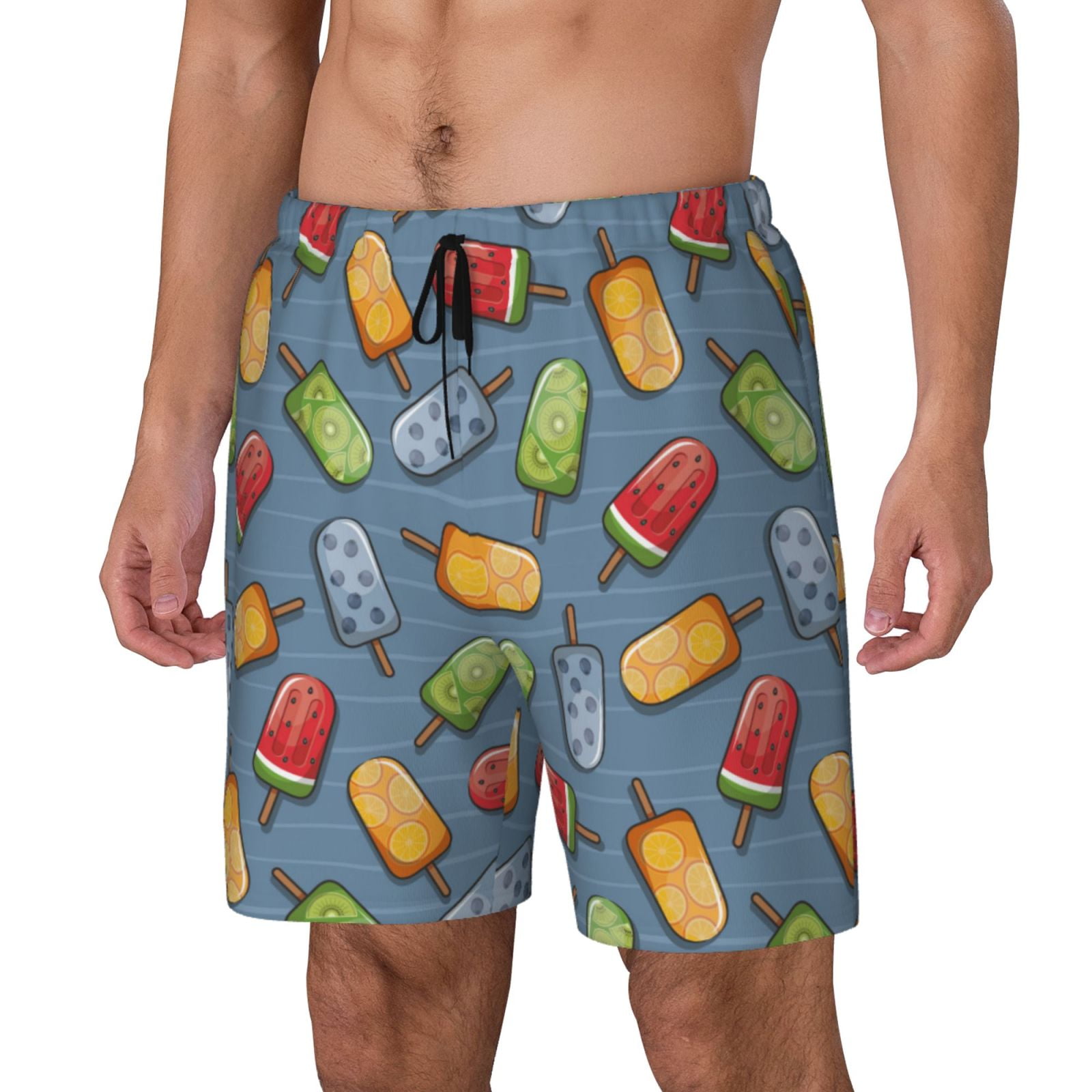 Vsdgher Fruit Ice Cream for Mens Swim Trunks with Compression Liner ...