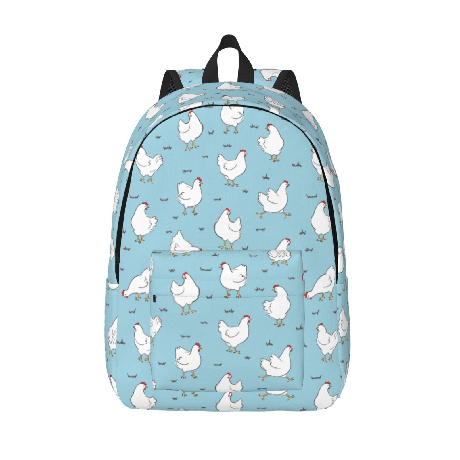 Vsdgher Funny Chicken Print Canvas Backpack Travel Rucksack Unisex ...