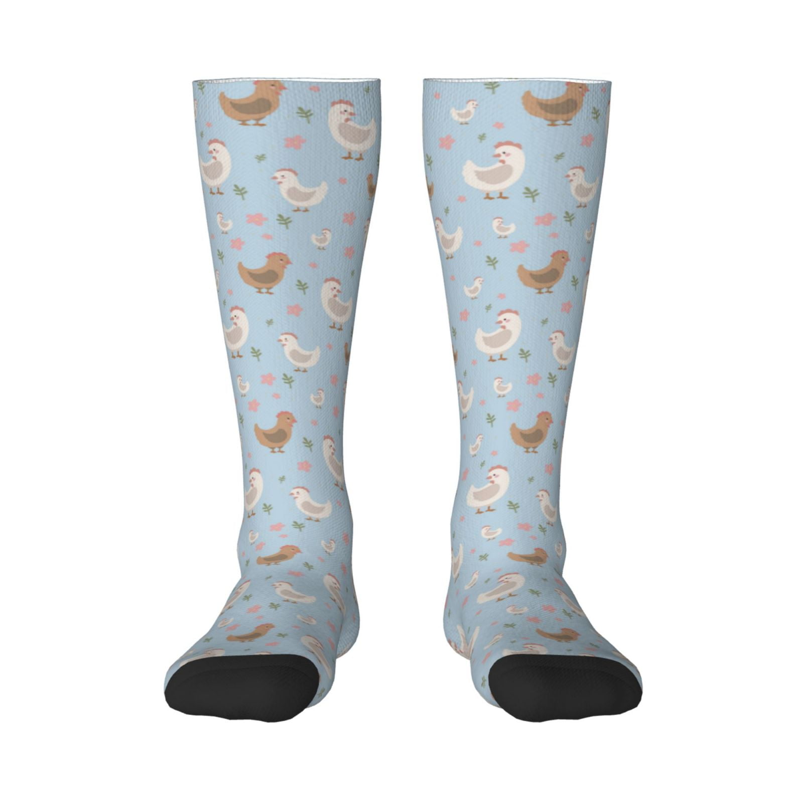 Vsdgher Funny Chicken Print Thigh High Socks Extra Long Stretchy Sock ...