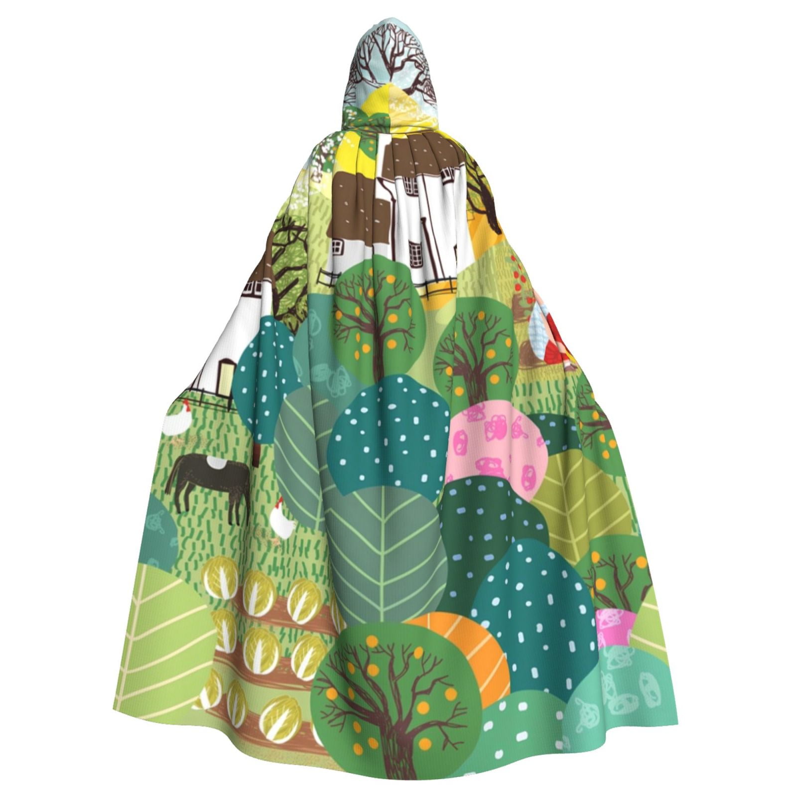 Vsdgher Garden Farm CloakUnisex Full Length Hooded Robe Cloak Long Cape ...