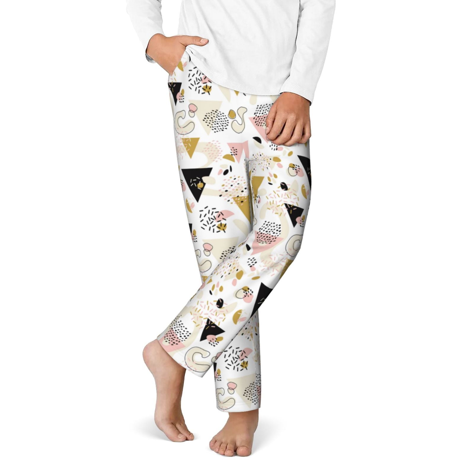 Vsdgher Geometric Triangle Print Kids Pajama Pants,Long Sleep Plaid ...
