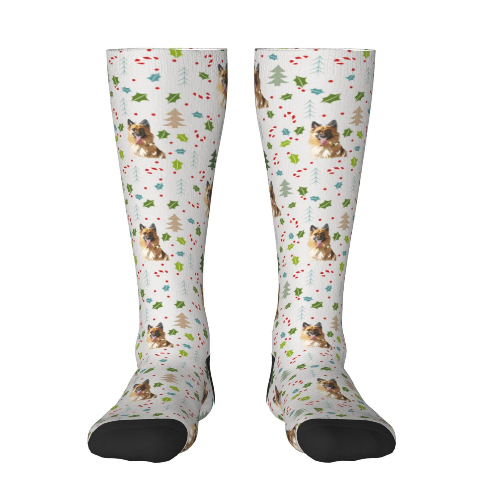 Vsdgher German Shepherd Dog Print Thigh High Socks Extra Long Stretchy ...