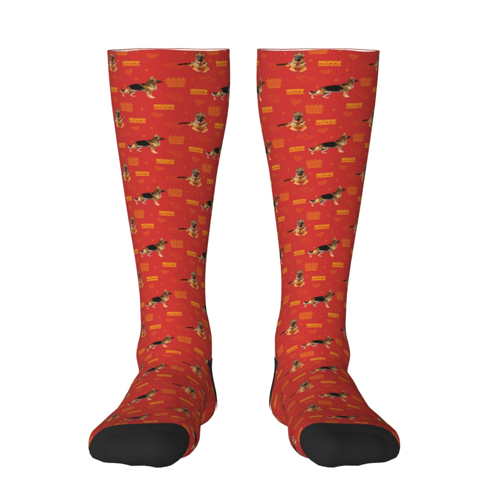 Vsdgher German Shepherd Dog Print Thigh High Socks Extra Long Stretchy ...