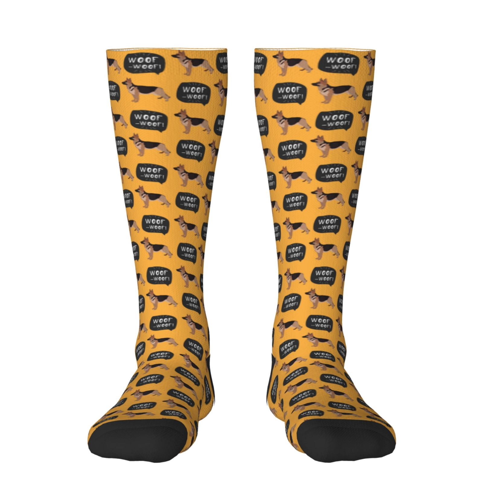 Vsdgher German Shepherd Woof Print Thigh High Socks Extra Long Stretchy ...