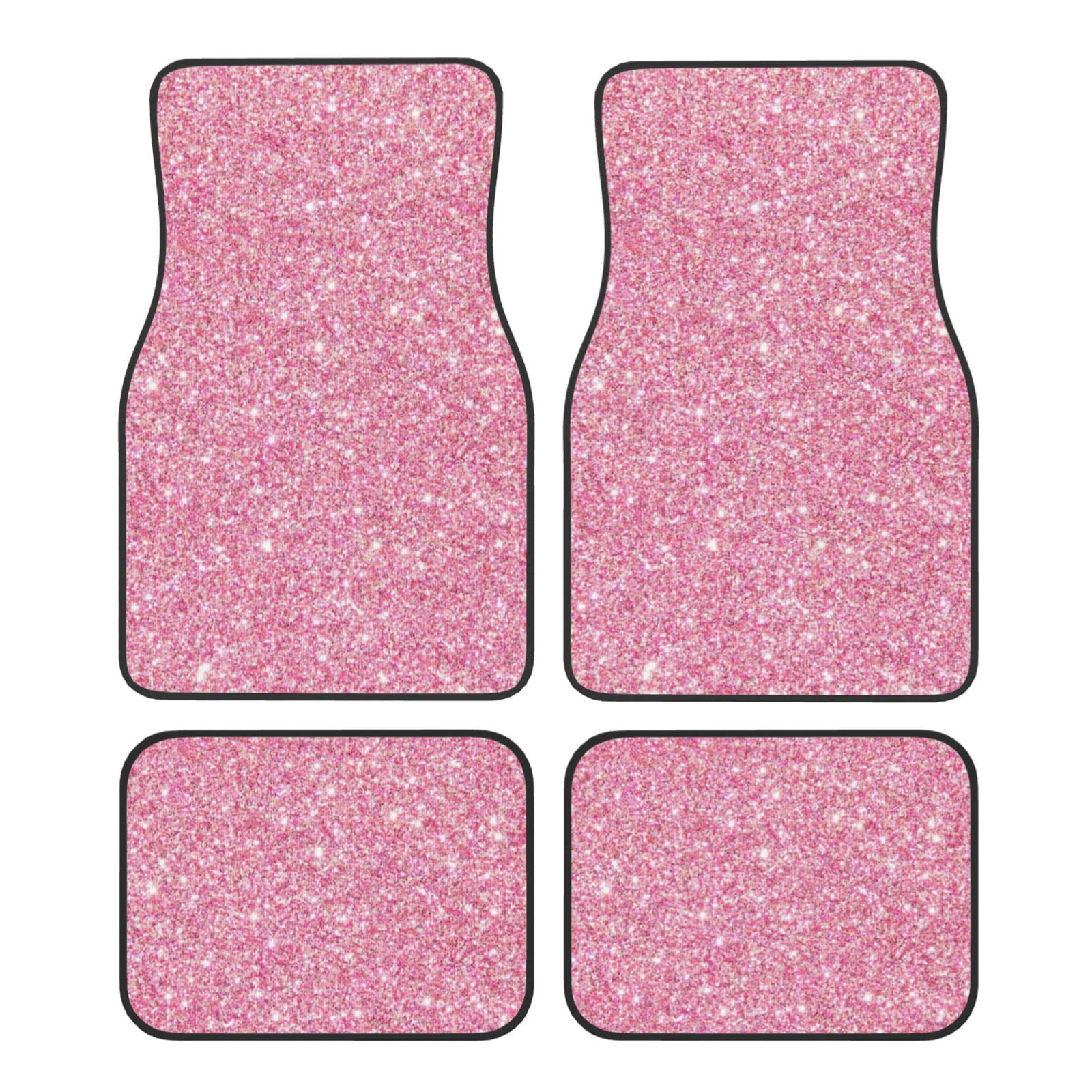 Vsdgher Glitter Car Foot Mat Set of 4 Pieces Universal Floor Liner Car ...