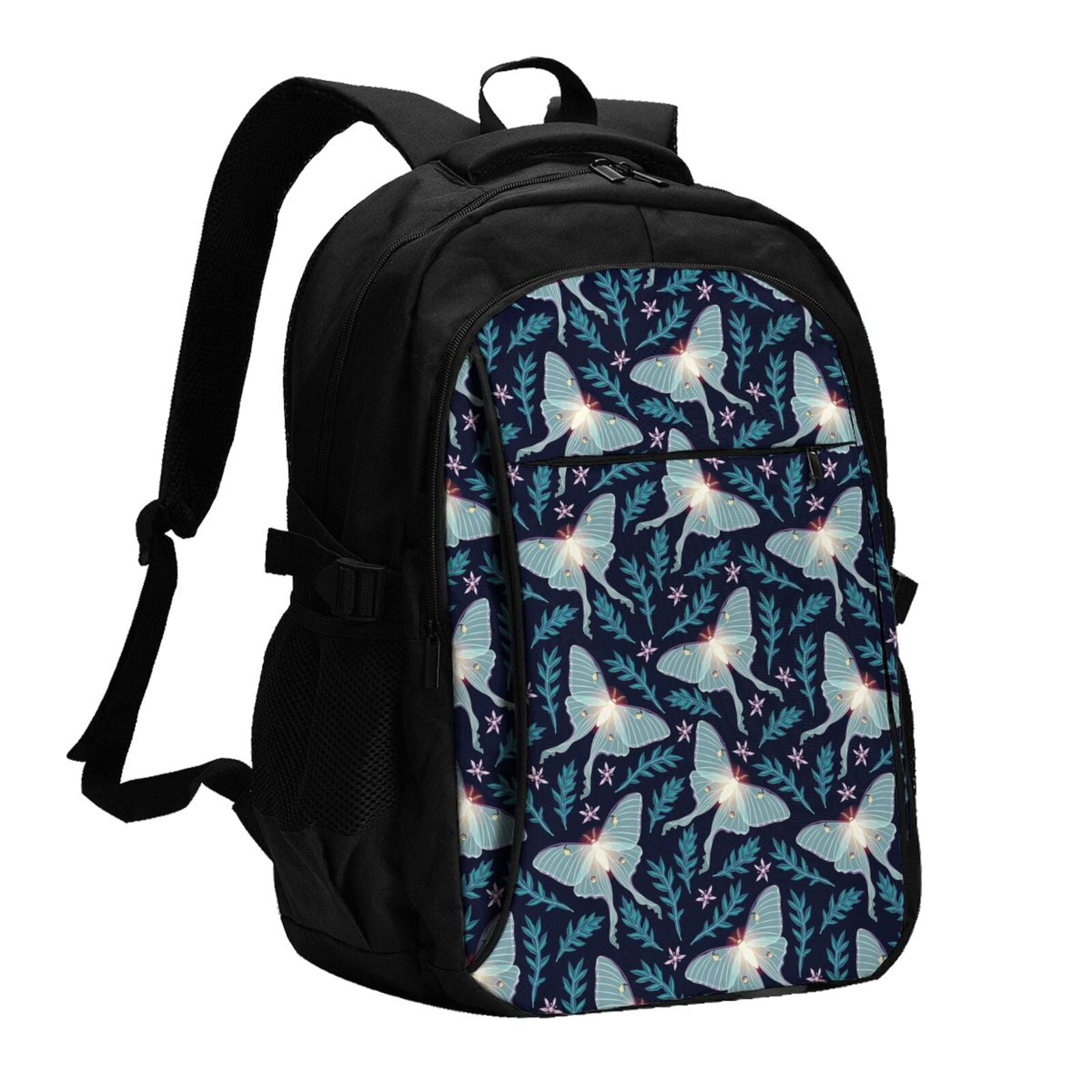 Vsdgher Glowing Butterfly Print Travel Laptop Backpack, Laptops ...