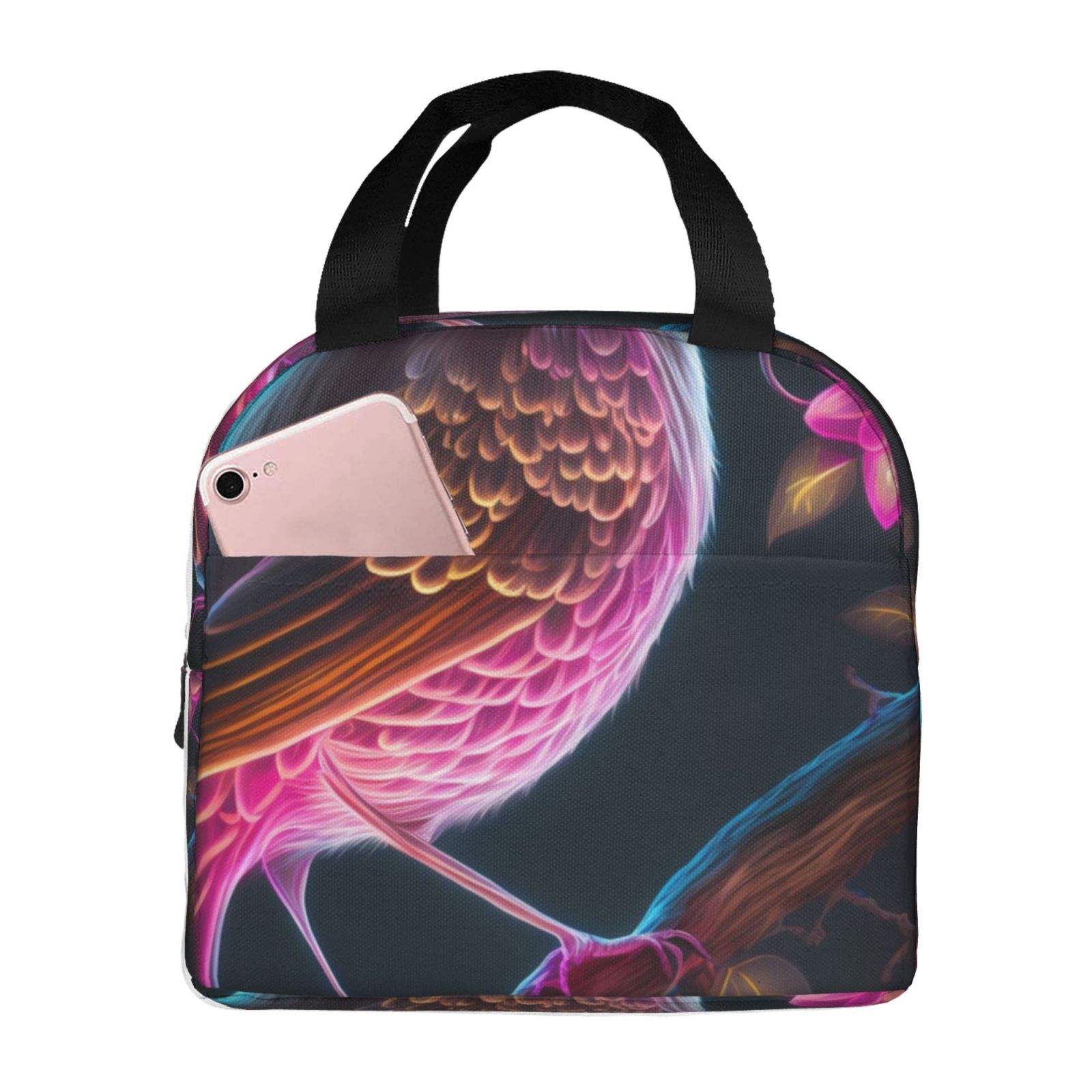 Vsdgher Glowing Leaf Bird Lunch Bag, Lunch Box for Women Adult Men ...