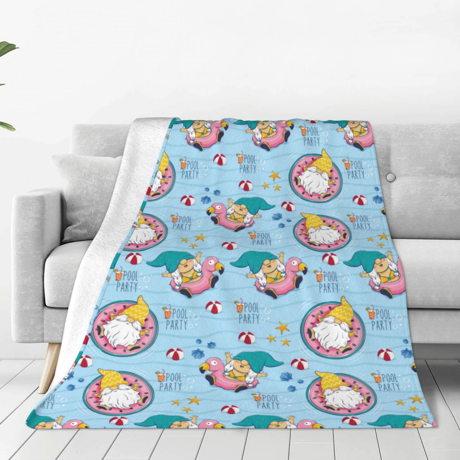 Vsdgher Gnome Pool Party Ultra-Soft Micro flannel Blanket Throw ...