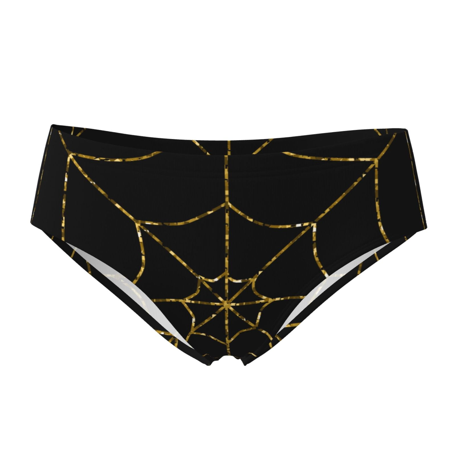 Vsdgher Golden Spider Web Pattern Women's Underwear Low Waisted Full ...