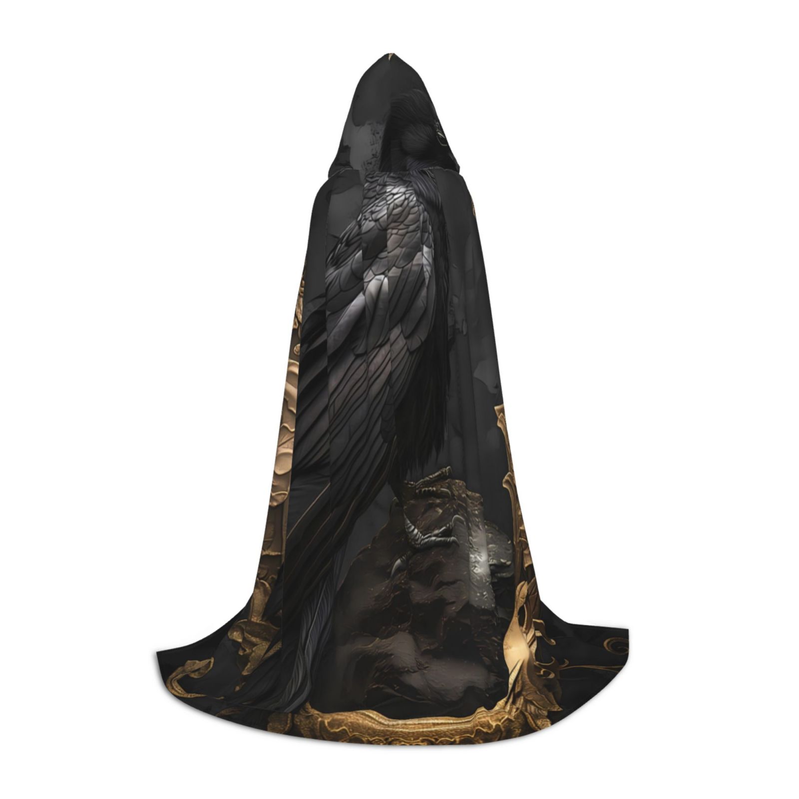 Vsdgher Gothic Raven Portrait Hooded Cloak, Teenagers Halloween Hoodies ...