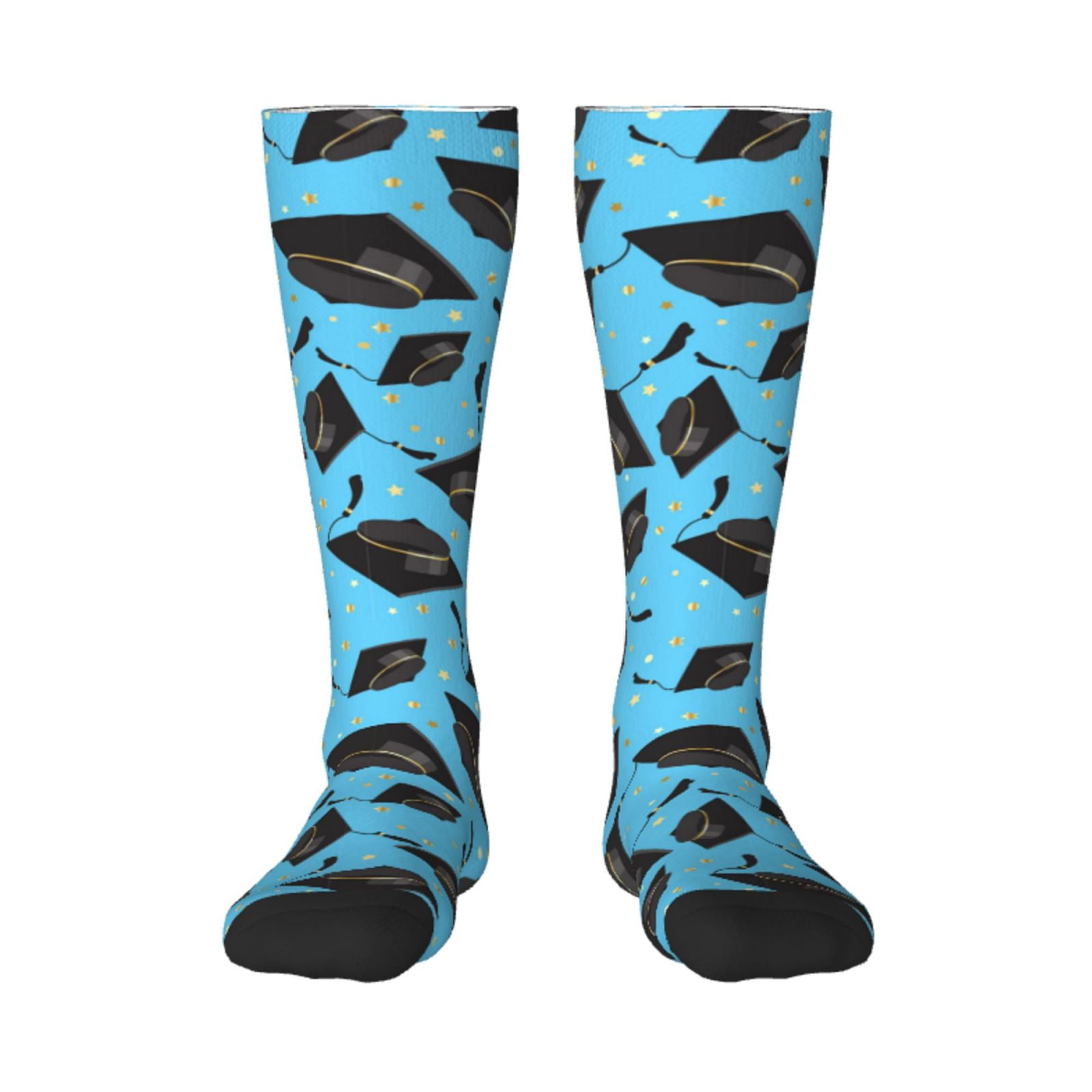 Vsdgher Graduation Hats2 Print Thigh High Socks Extra Long Stretchy ...