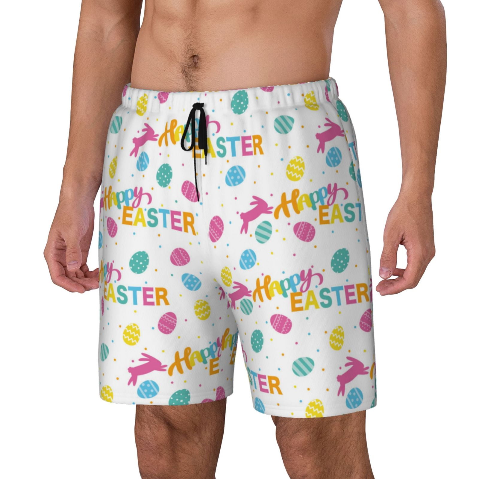 Vsdgher Happy Easter for Mens Swim Trunks with Compression Liner Swim ...