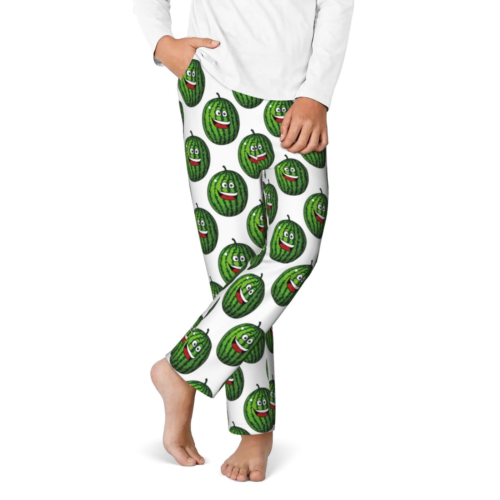Vsdgher Happy Watermelon Print Kids Pajama Pants,Long Sleep Plaid Pants ...
