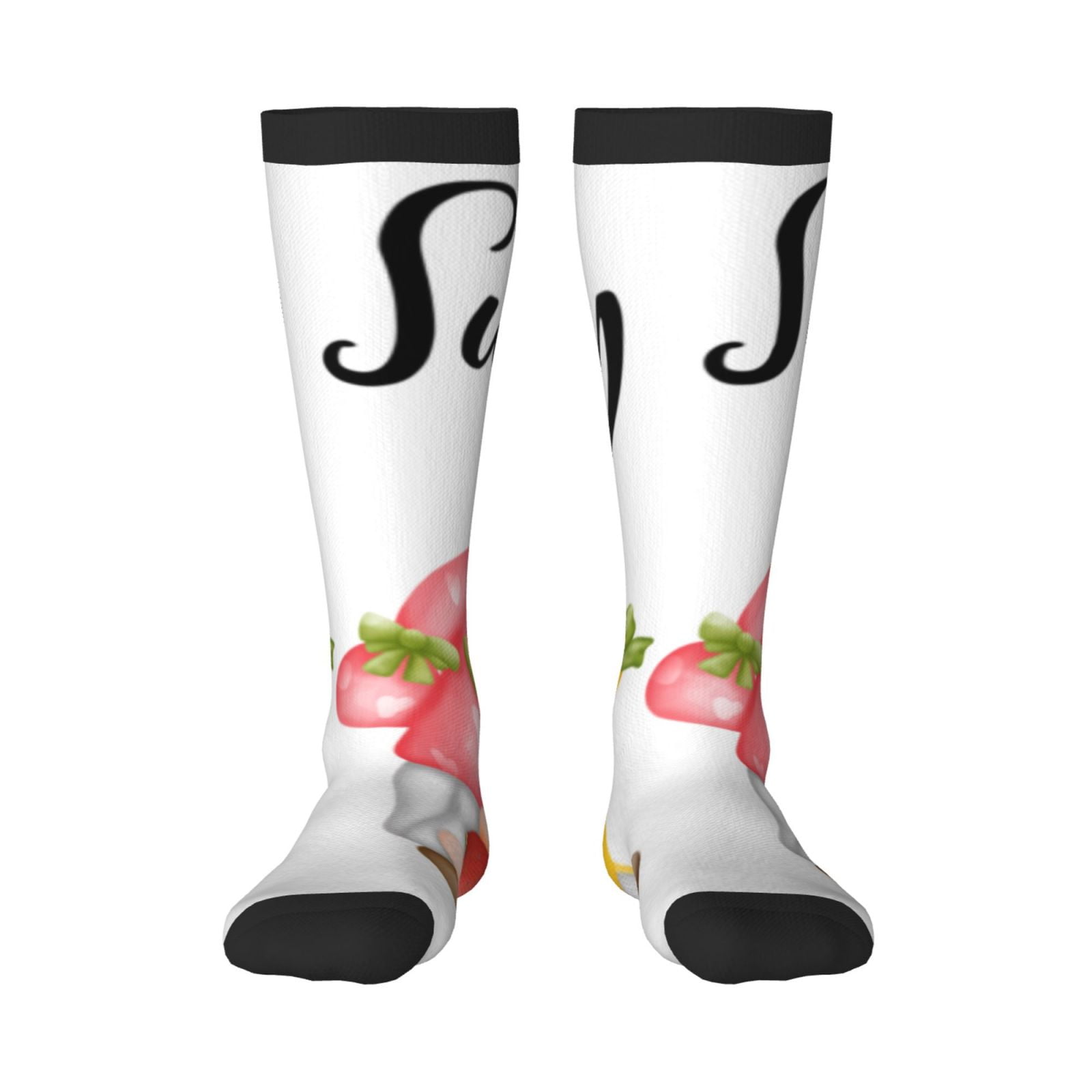 Vsdgher Hello Summer Gnome Print Thigh High Socks Extra Long Stretchy ...