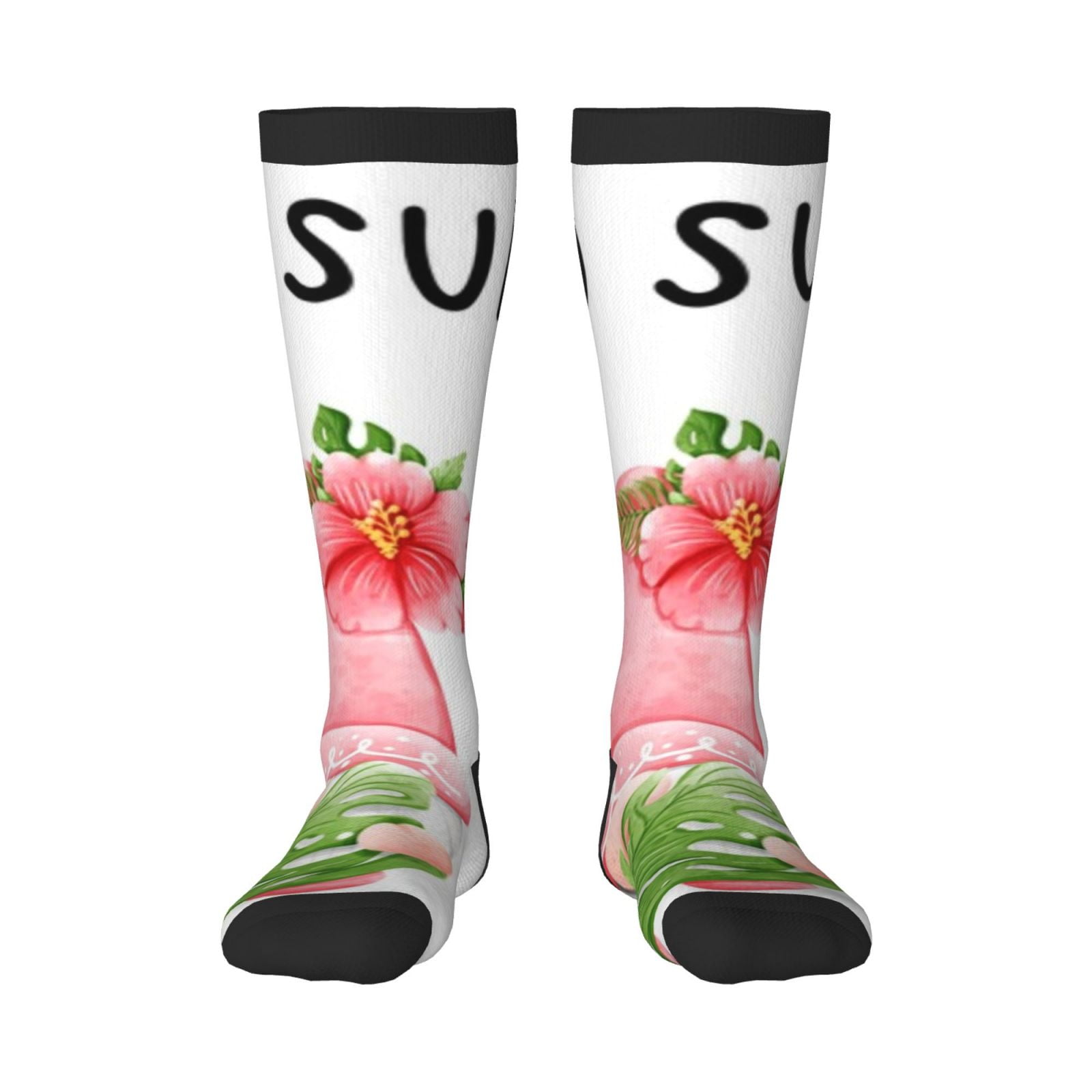 Vsdgher Hello Summer Gnome Print Thigh High Socks Extra Long Stretchy ...
