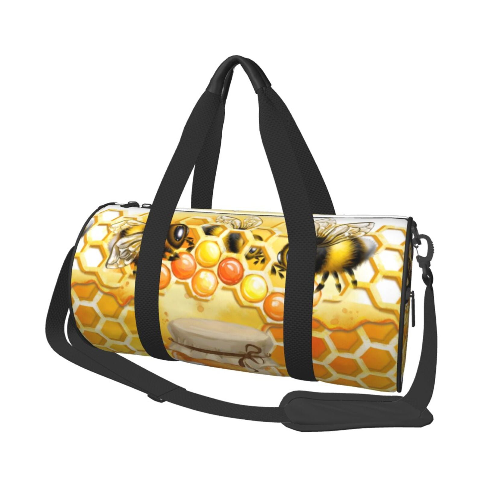 Vsdgher Honey Bee 45L Foldable Duffel Bag, Sports Gym Bag,Overnight Bag ...