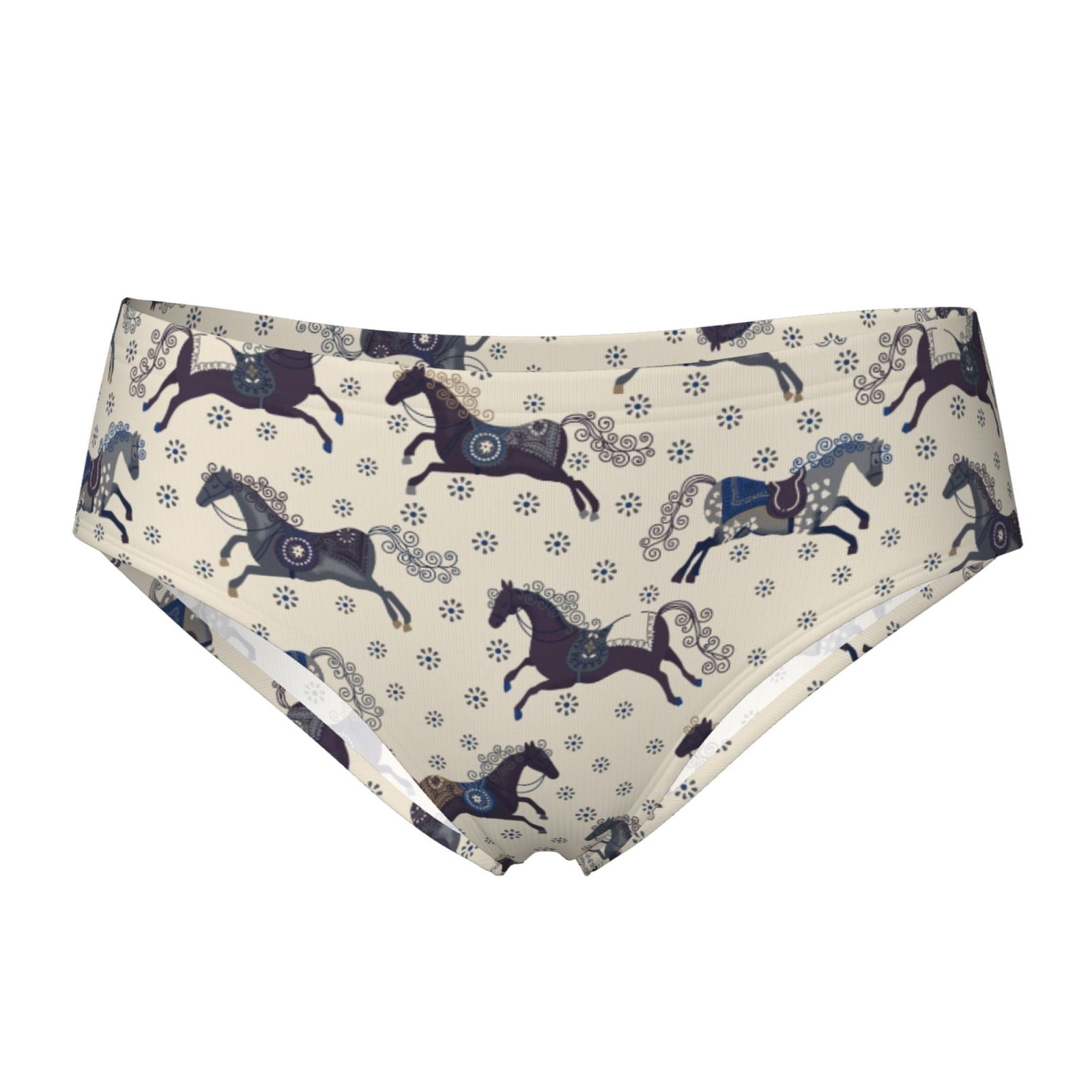 Vsdgher Horse Pattern Women's Underwear Low Waisted Full Coverage ...