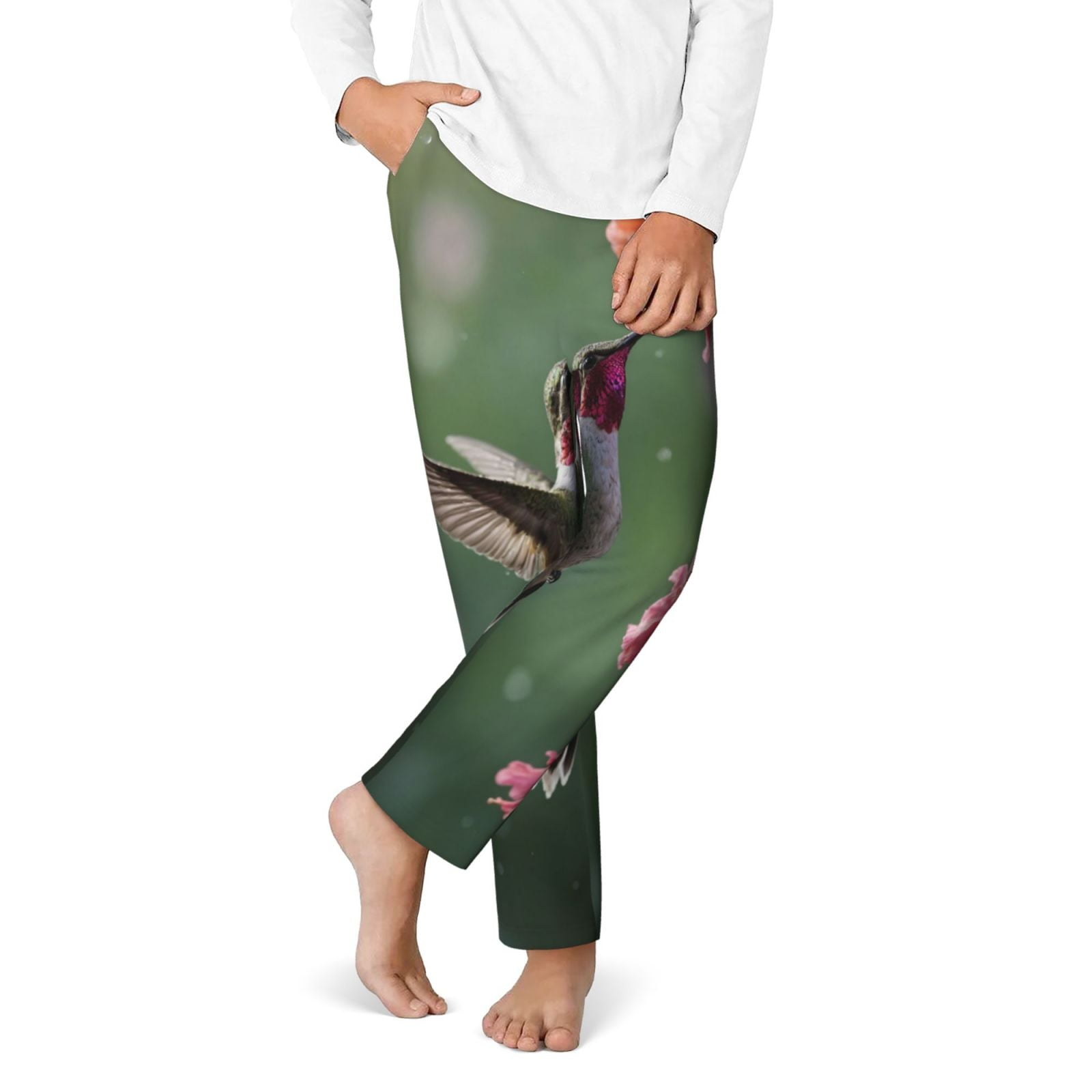 Vsdgher Humming Bird 1 Print Kids Pajama Pants,Long Sleep Plaid Pants ...
