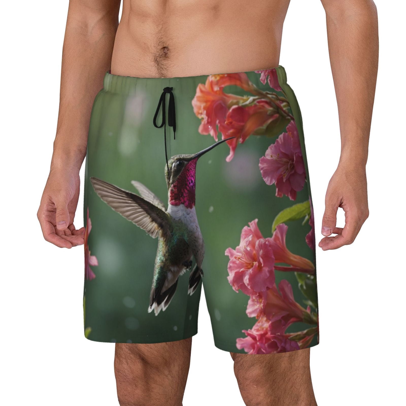 Vsdgher Humming Bird 1 for Mens Swim Trunks with Compression Liner Swim ...
