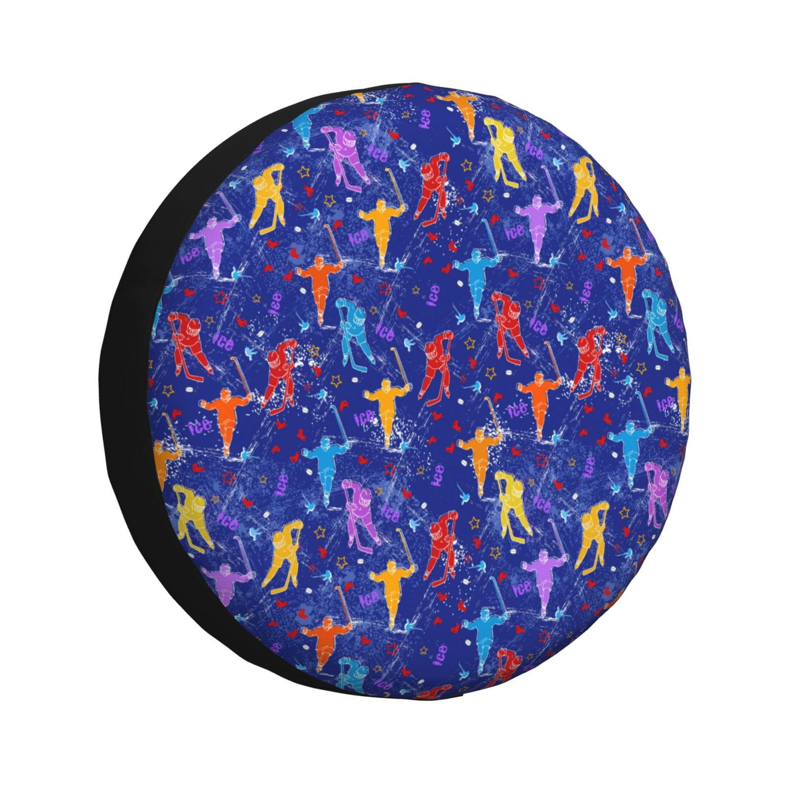 Vsdgher Ice Hockey Players With Puck for Spare Tire Cover, Tire Wheel ...