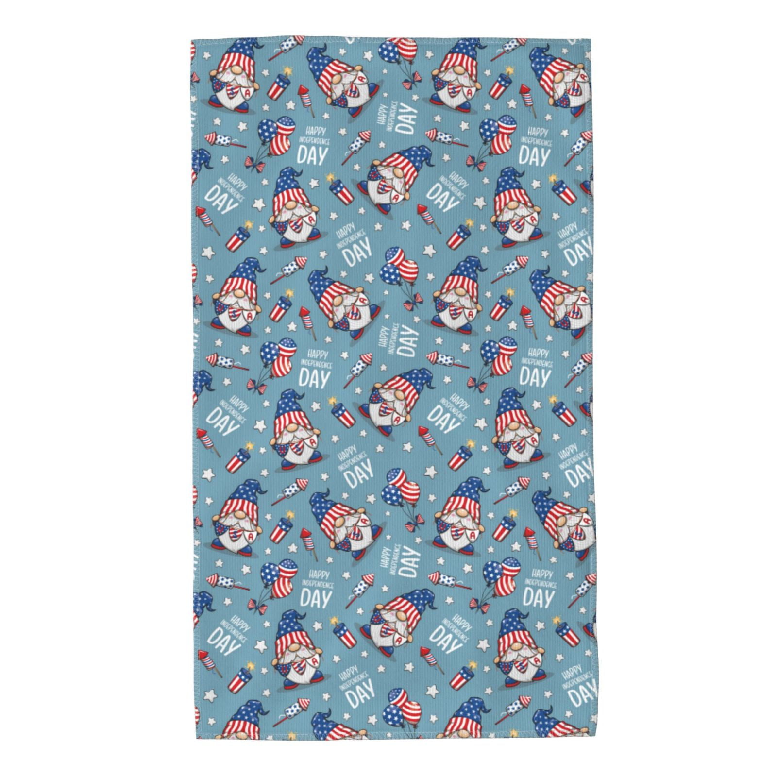 Vsdgher Independence With Gnome 1 Pack Premium Hand Towels Set, (16 x 27.5 inches), Ultra Soft ...