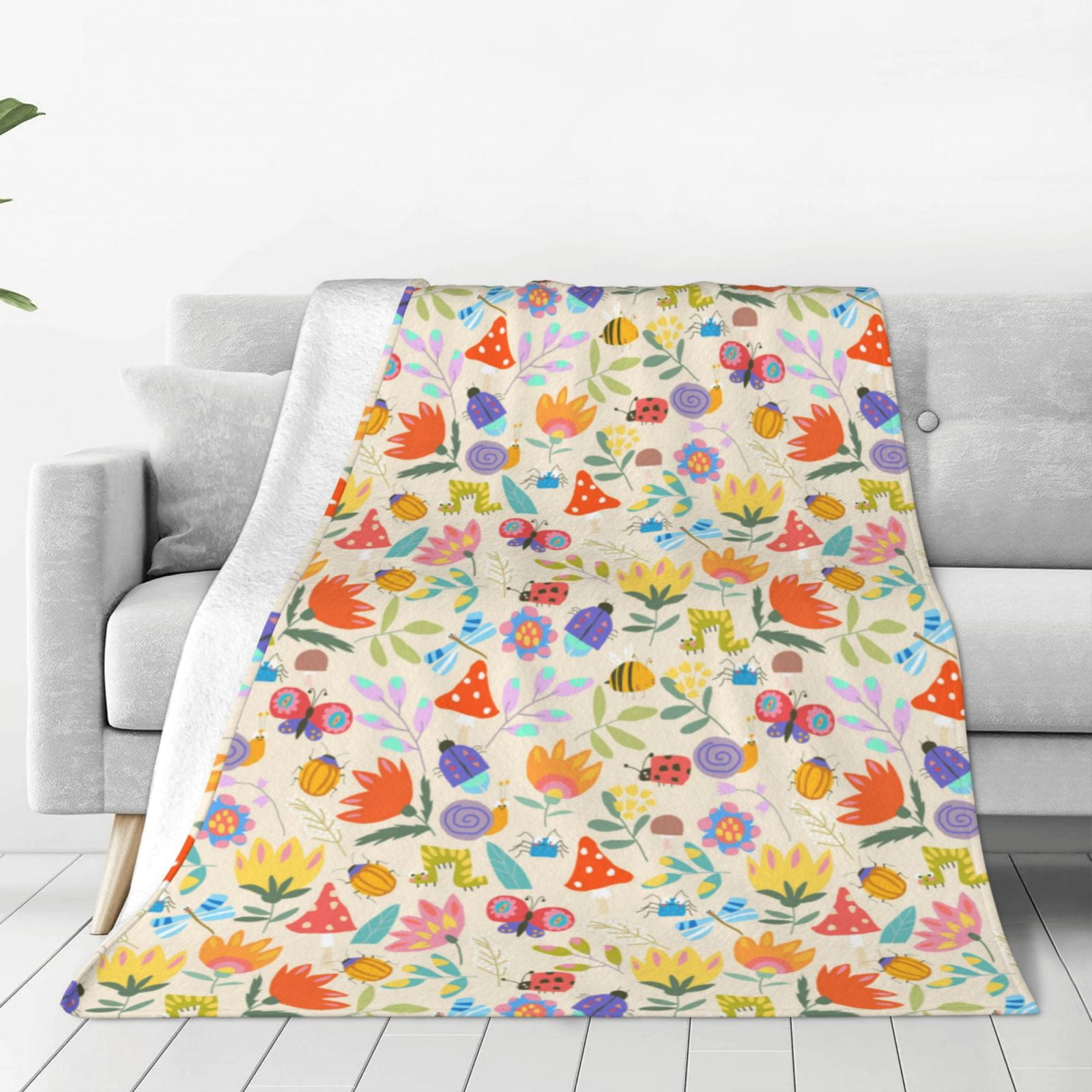 Vsdgher Insects In Plants Ultra-Soft Micro flannel Blanket Throw ...