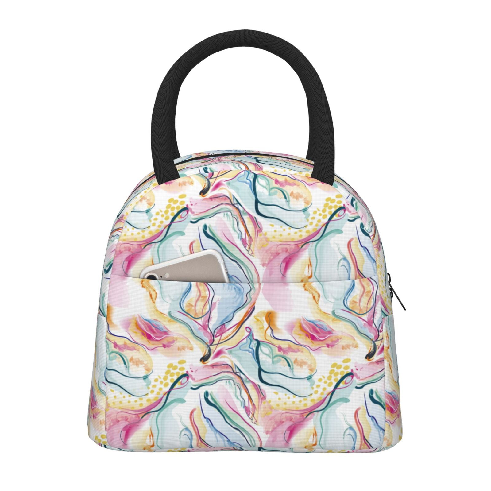 Vsdgher Insulated Lunch Bag Simple Bento Cooler Bag Lunch Tote Bag ...