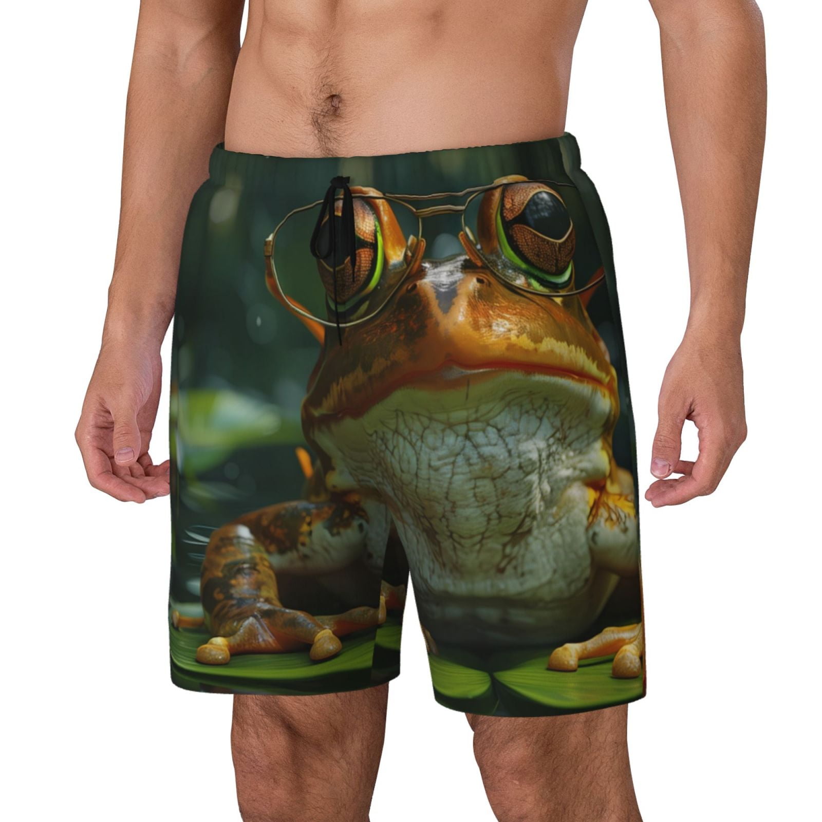 Vsdgher Intellectual Frog Pond for Mens Swim Trunks with Compression ...