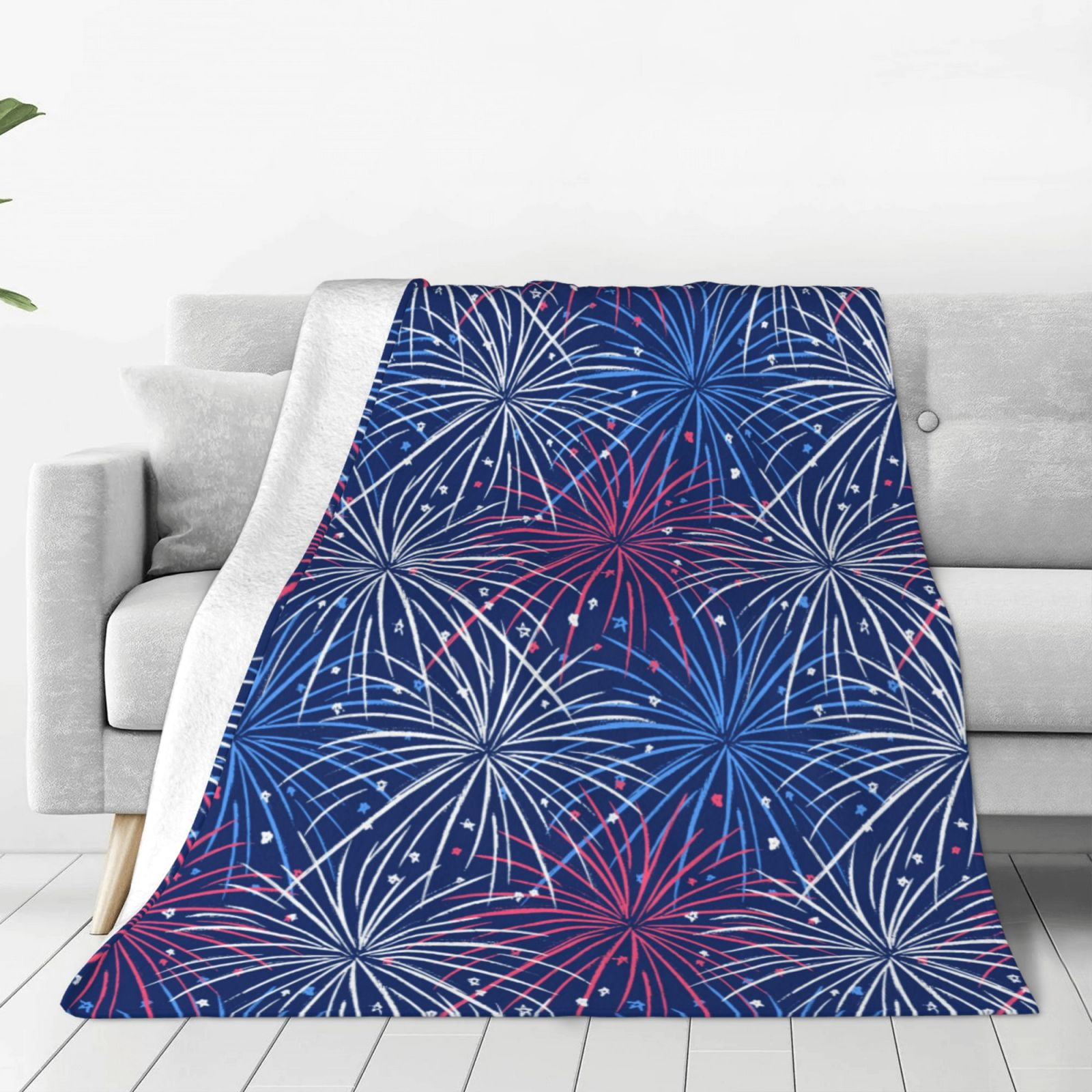 Vsdgher Ireworks In The Night Sky Ultra-Soft Micro flannel Blanket ...