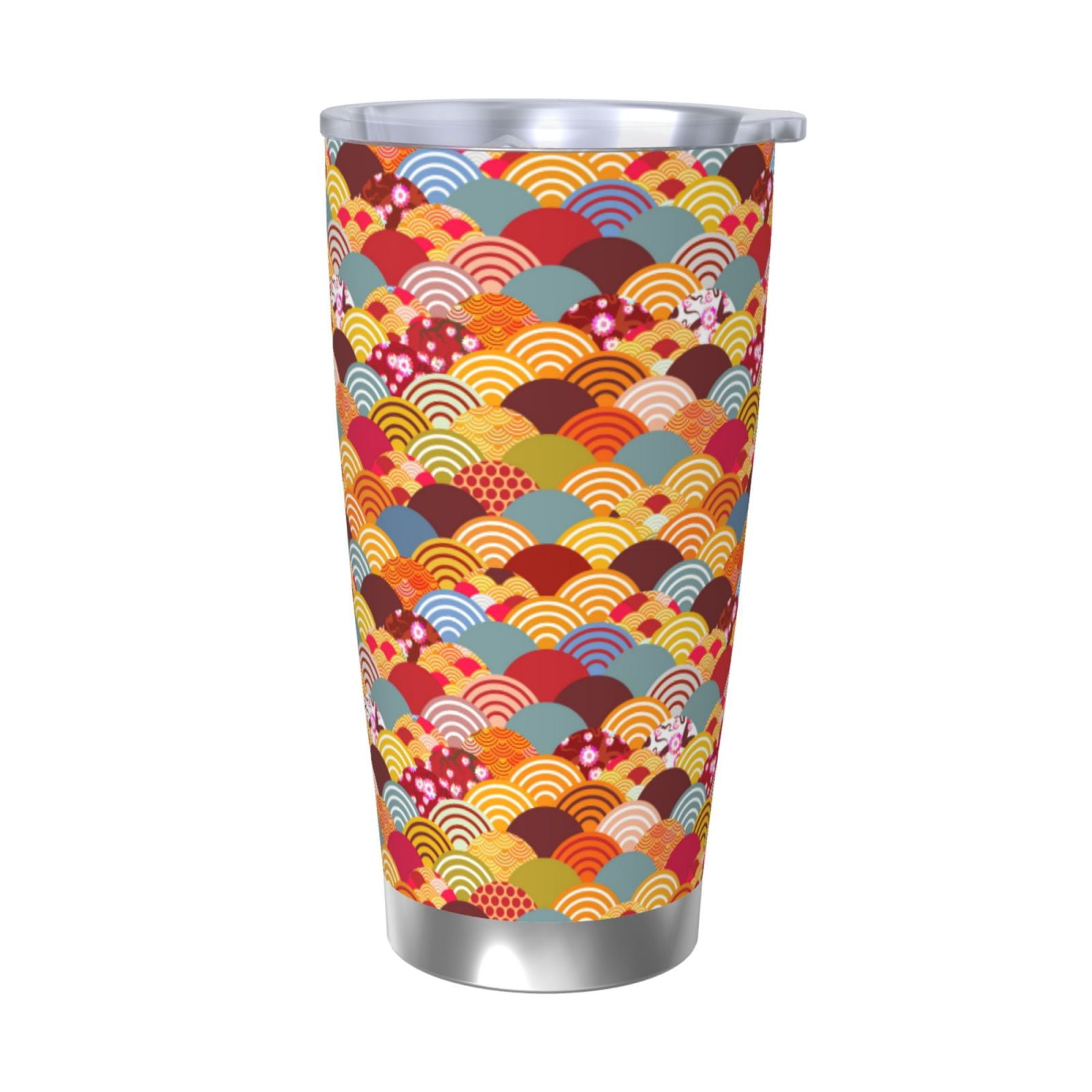 Vsdgher Japanese Style Fish Scales 20 Oz Stainless Steel Vacuum ...