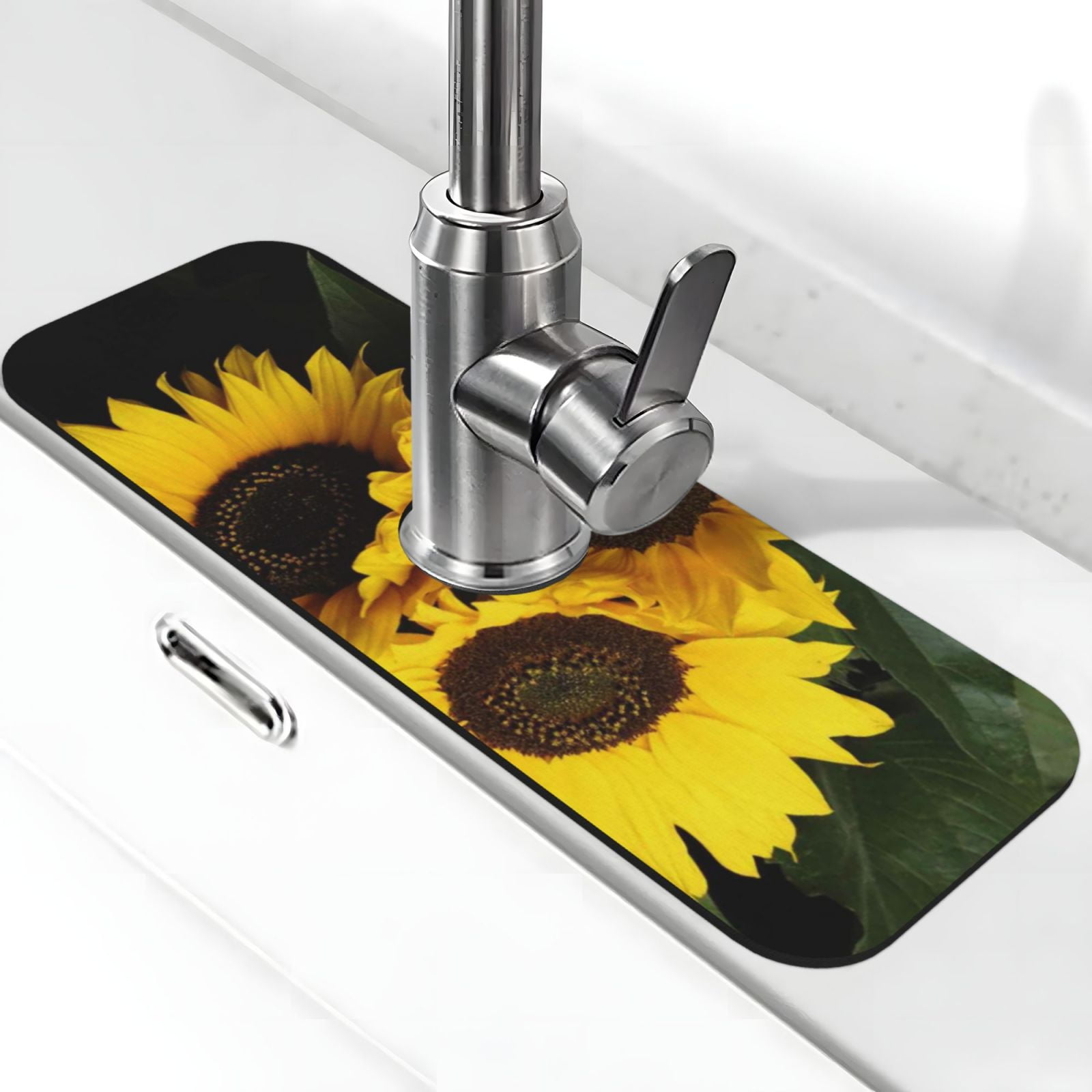 Vsdgher Japanese Were Blossoming Kitchen Sink Splash Guard Faucet Mat ...