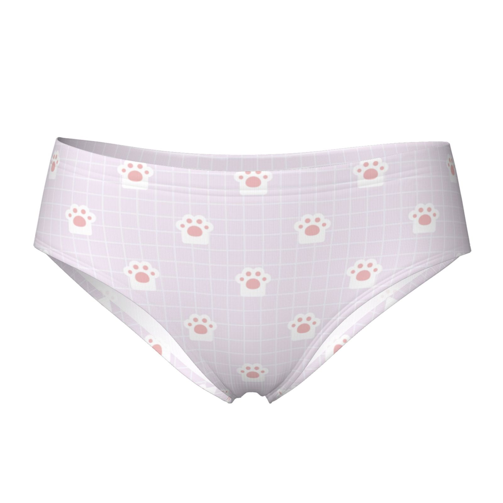 Vsdgher Kawaii Cat Paw Pattern Women's Underwear Low Waisted Full ...