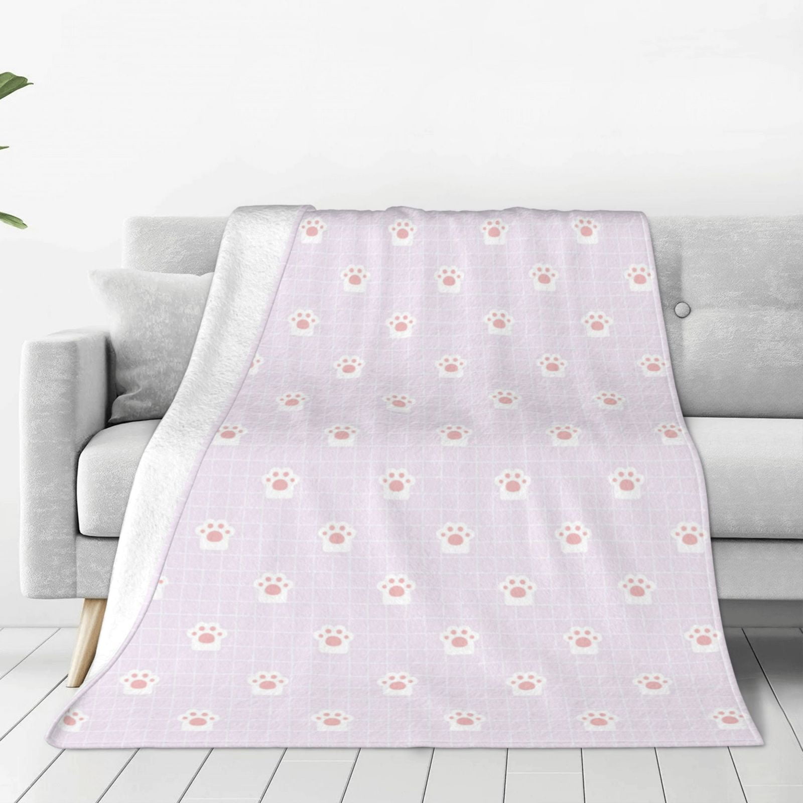 Vsdgher Kawaii Cat Paw Ultra-Soft Micro flannel Blanket Throw Blankets ...