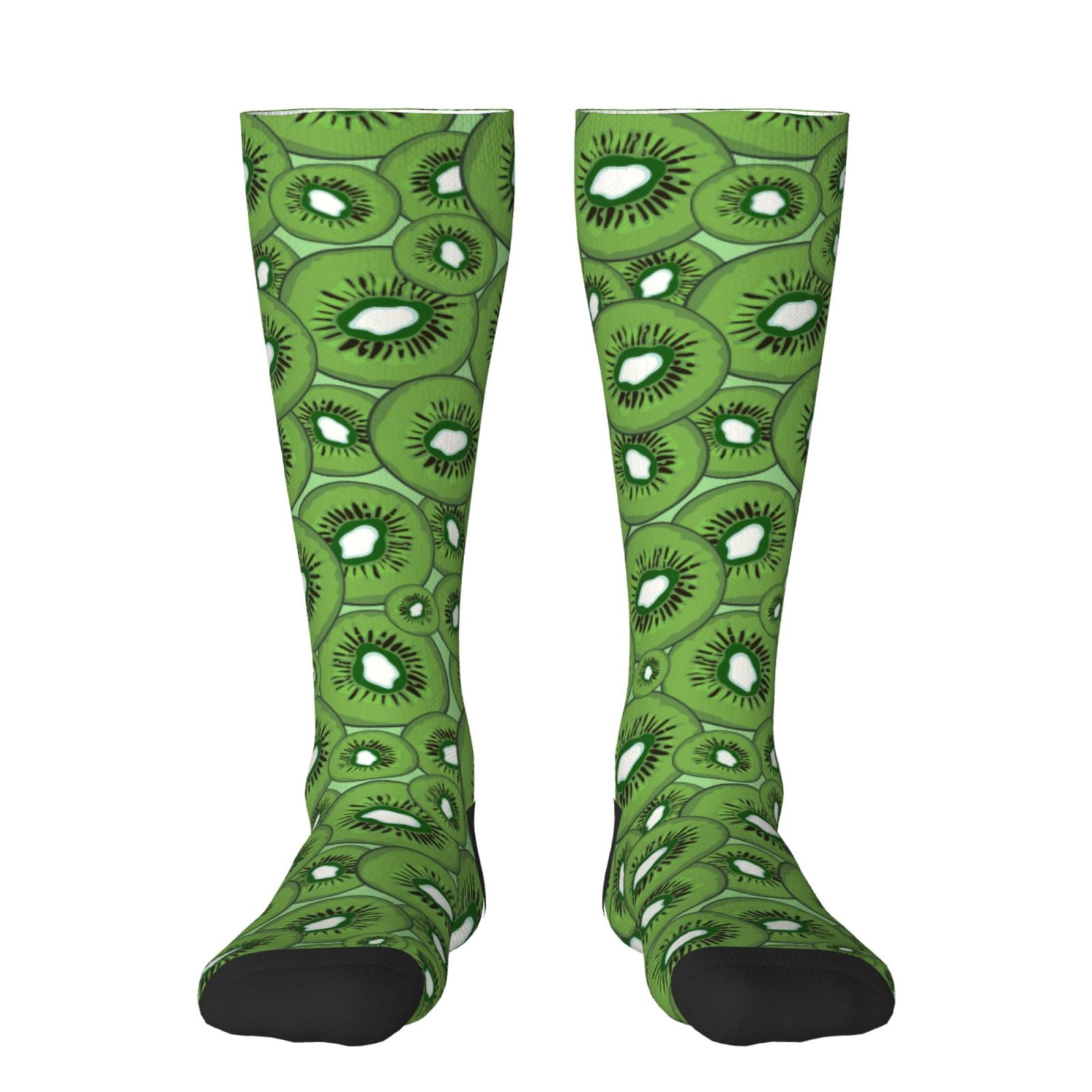 Vsdgher Kiwi Fruit Print Thigh High Socks Extra Long Stretchy Sock ...