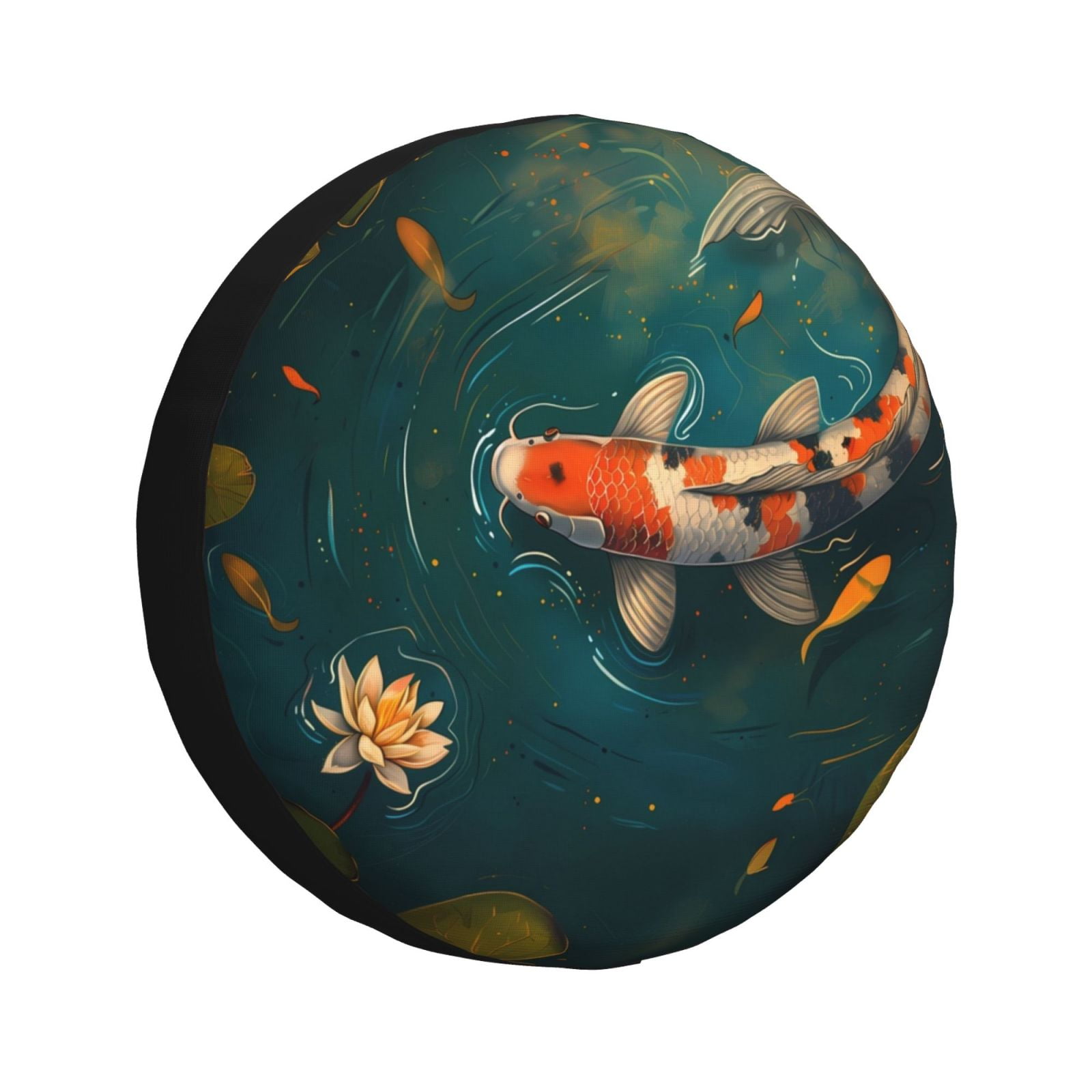 Vsdgher Koi Pond Lilies for Spare Tire Cover, Tire Wheel Protector ...