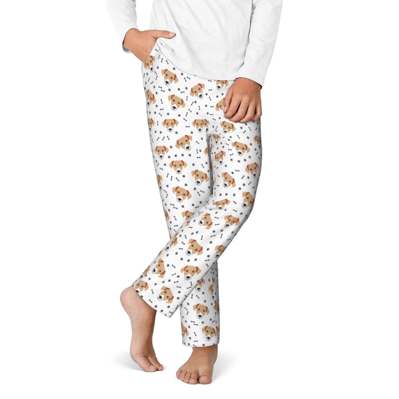Vsdgher Labrador Retriever Dog Print Kids Pajama Pants,Long Sleep Plaid ...