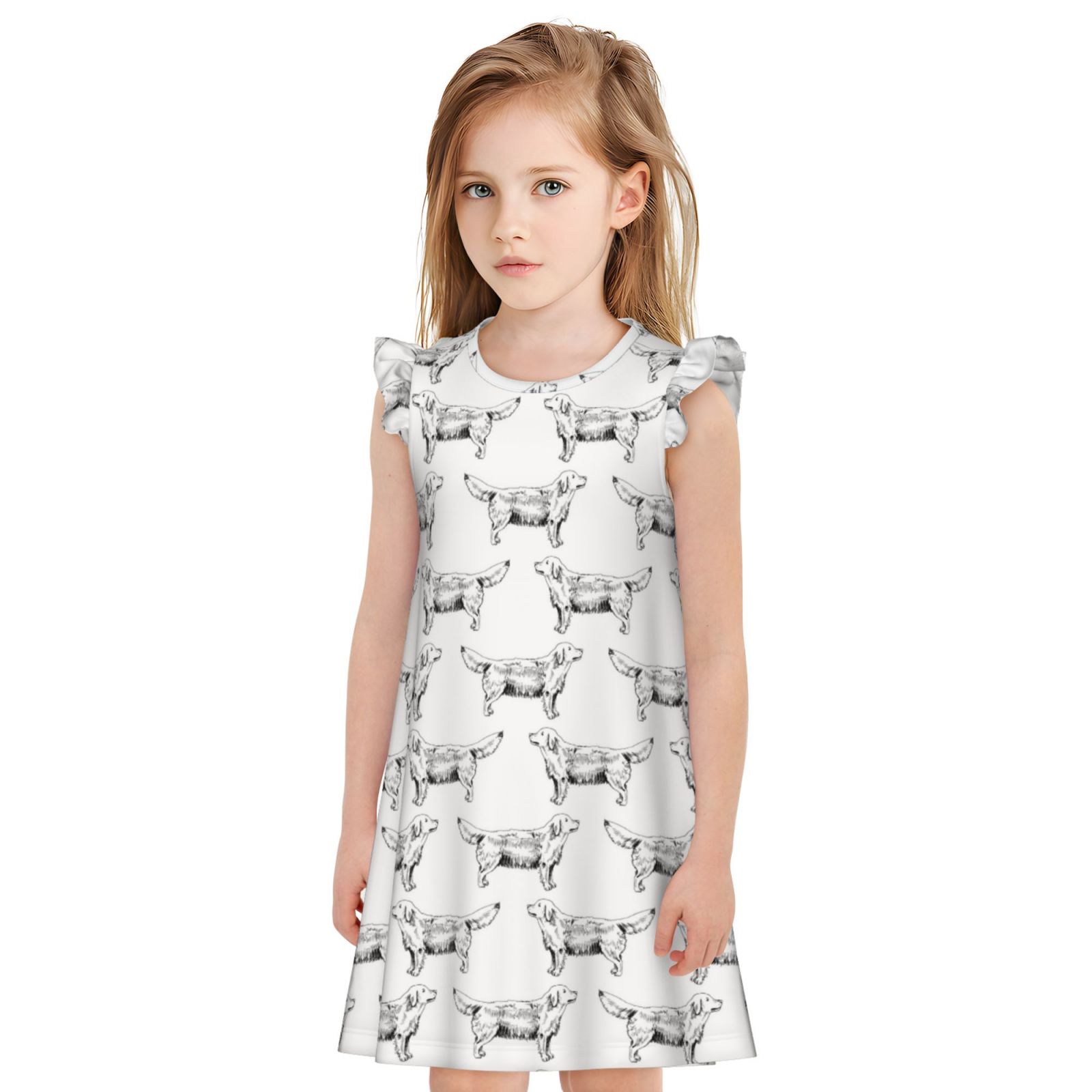 Vsdgher Labrador Retriever Dog for Girls Nightgowns Toddler Flutter ...