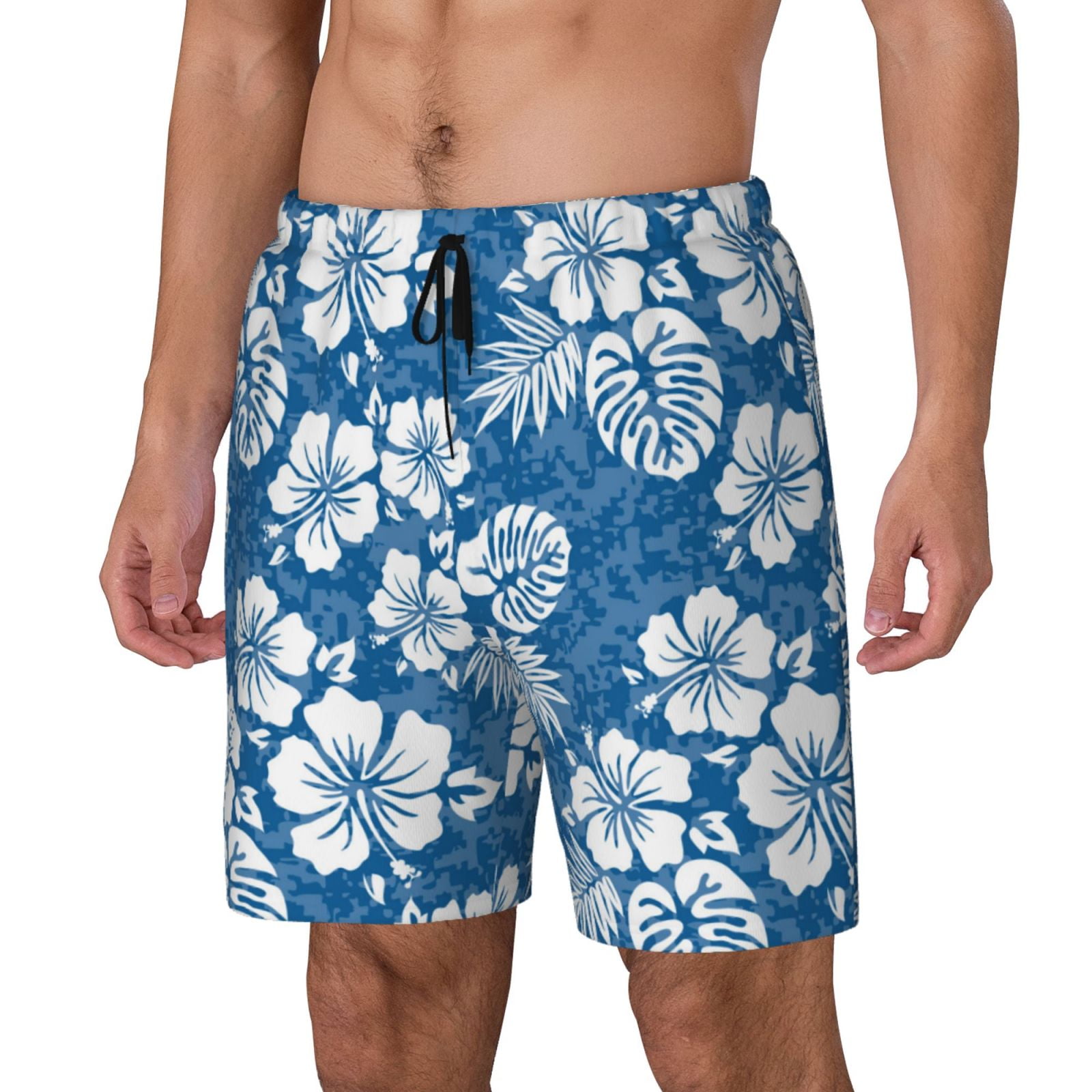 Vsdgher Leaves And Flowers for Mens Swim Trunks with Compression Liner ...