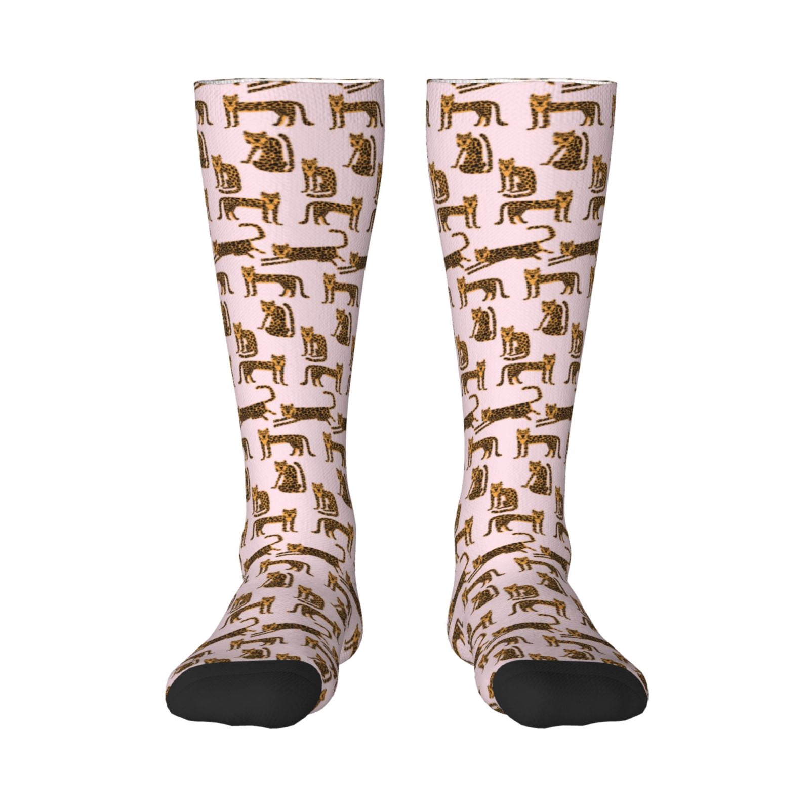 Vsdgher Leopard Print Print Thigh High Socks Extra Long Stretchy Sock ...