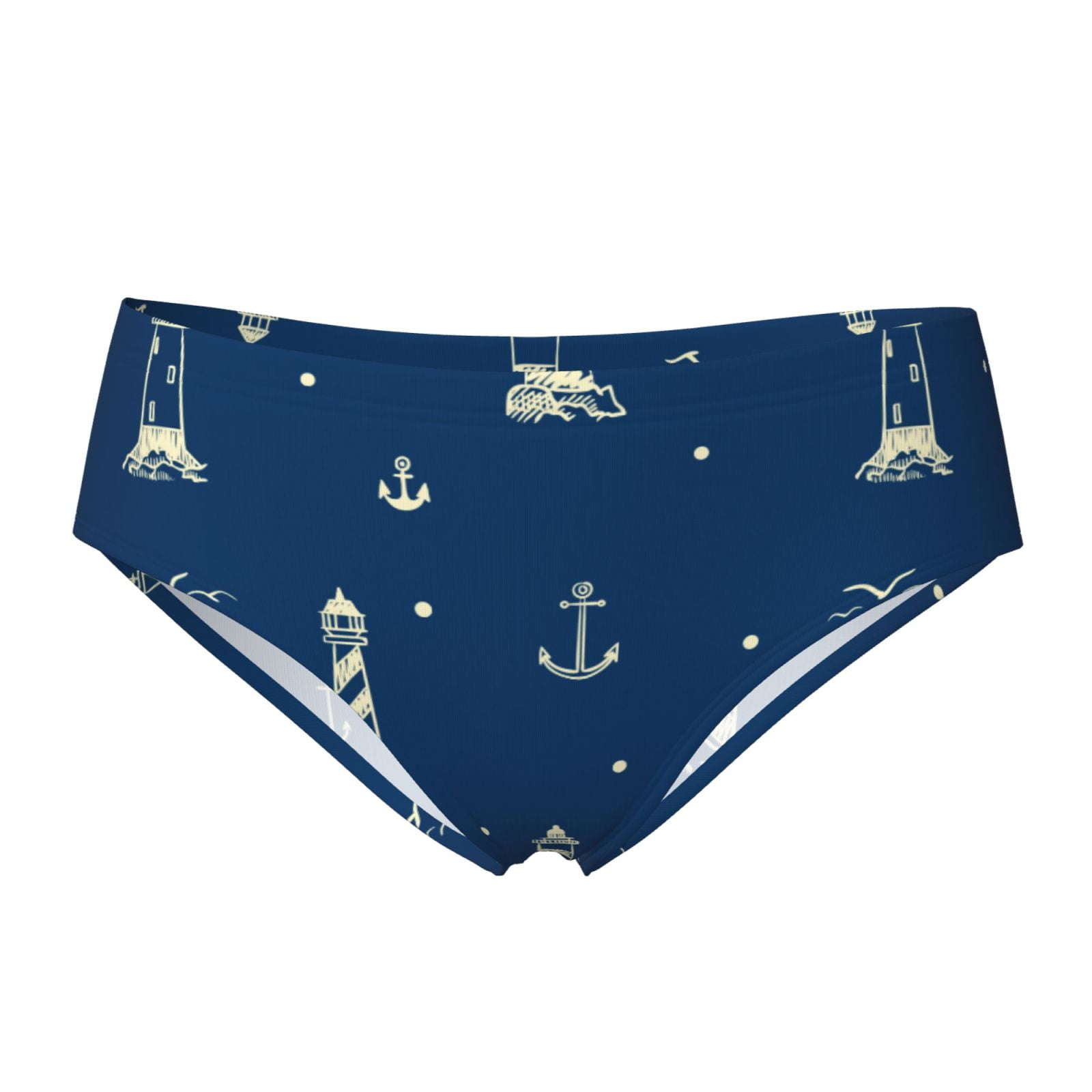 Vsdgher Lighthouses and Anchors Pattern Women's Underwear Low Waisted ...