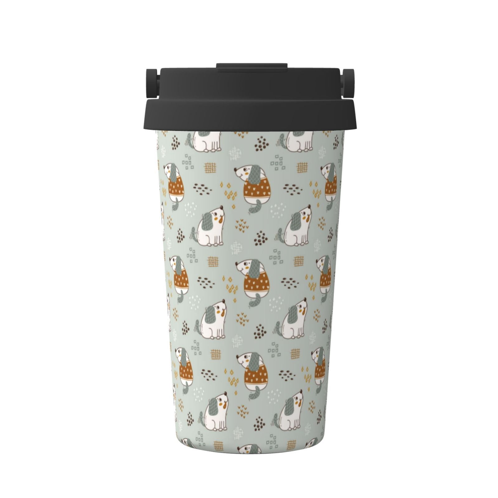 Vsdgher Little Puppies Coffee Mug Pobtable To Stainless Steel Coffee ...