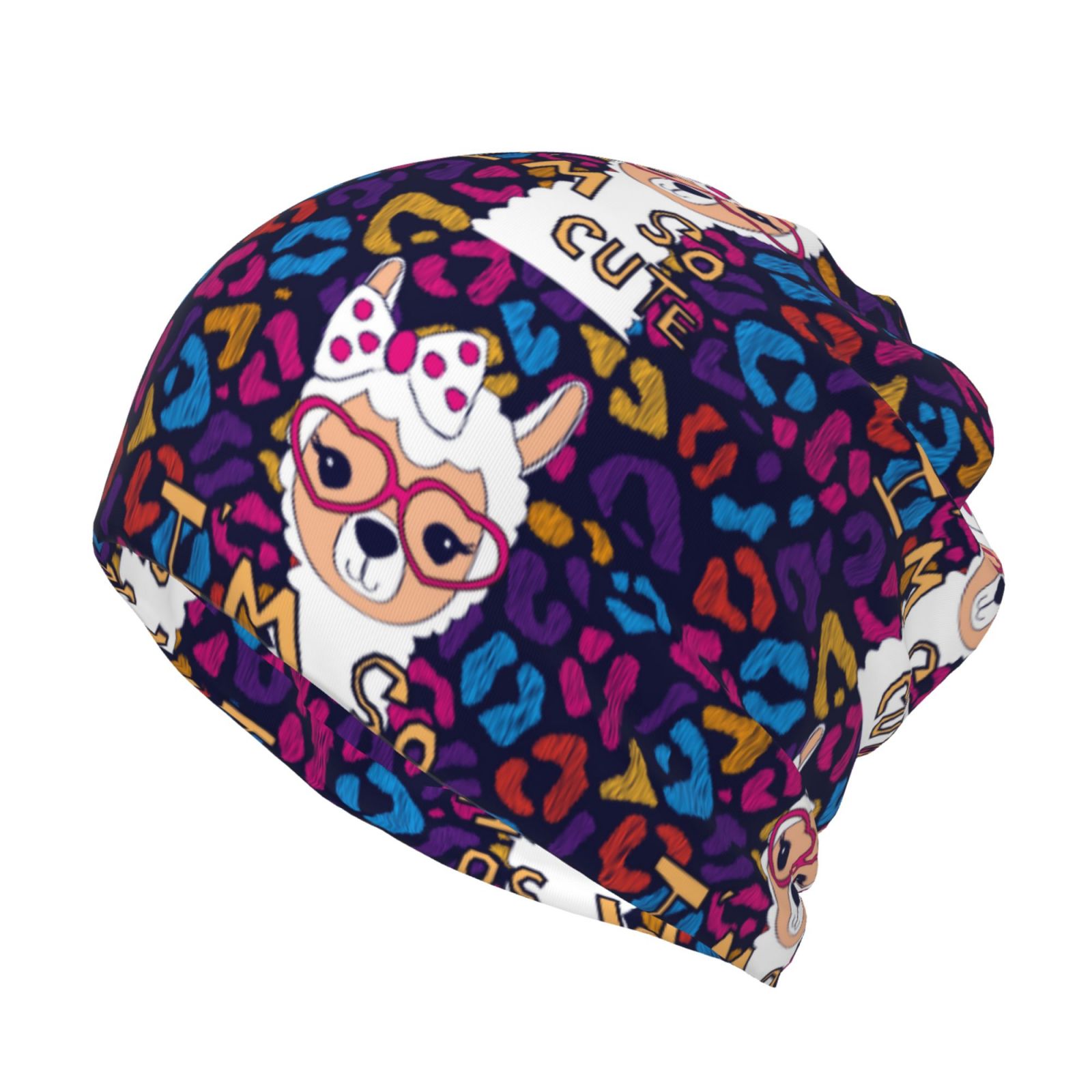 Vsdgher Llama Alpaca Slouchy Beanie Hat for Men/Women, Skull Cap Chemo ...