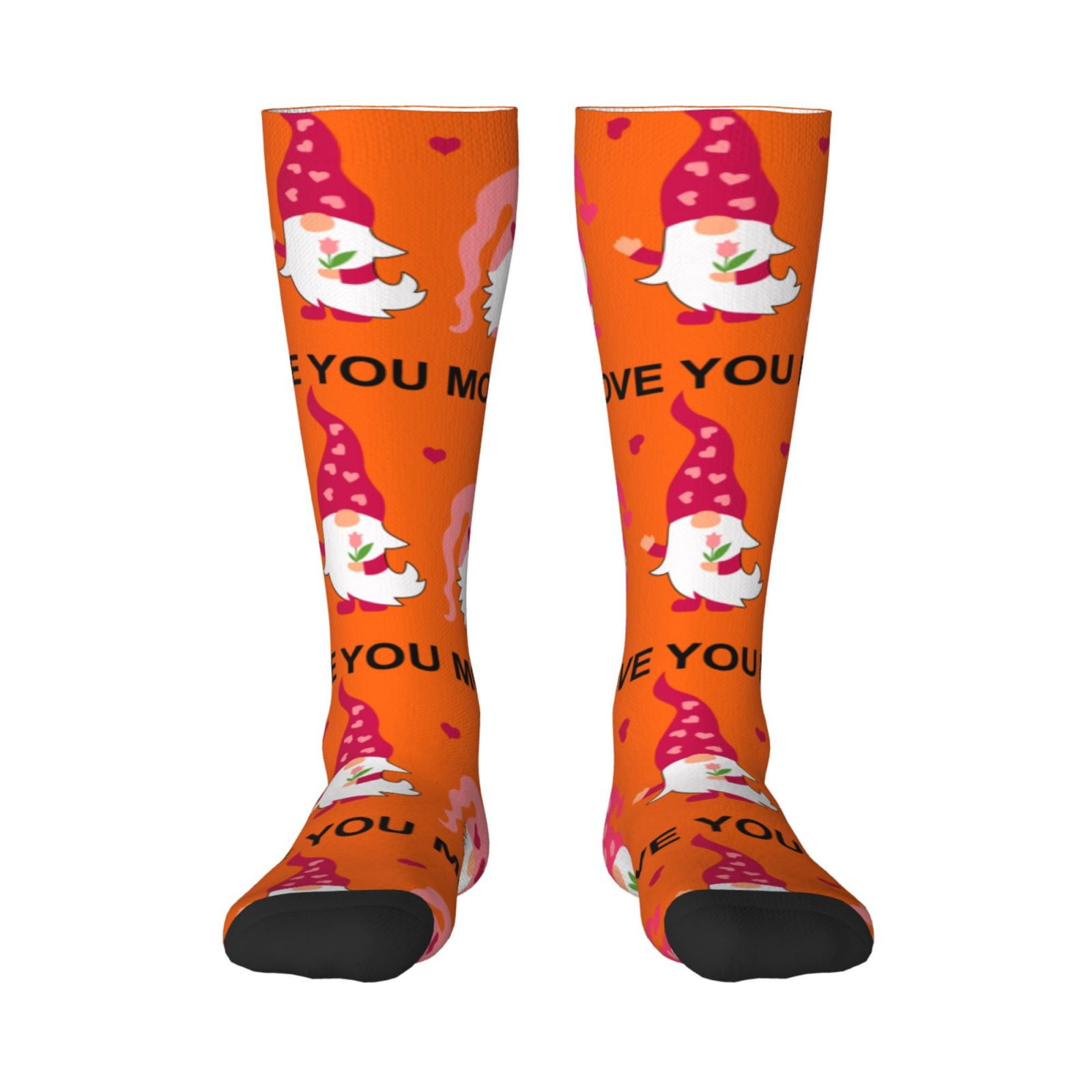 Vsdgher Love You Mom Print Thigh High Socks Extra Long Stretchy Sock ...