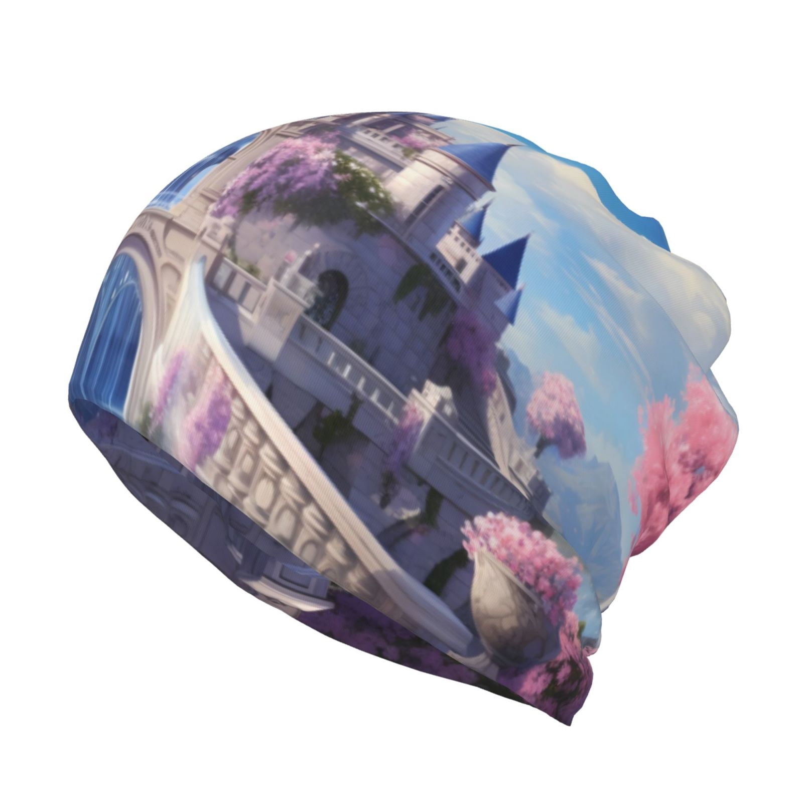 Vsdgher Majestic Fantasy Castle Slouchy Beanie Hat for Men/Women, Skull ...