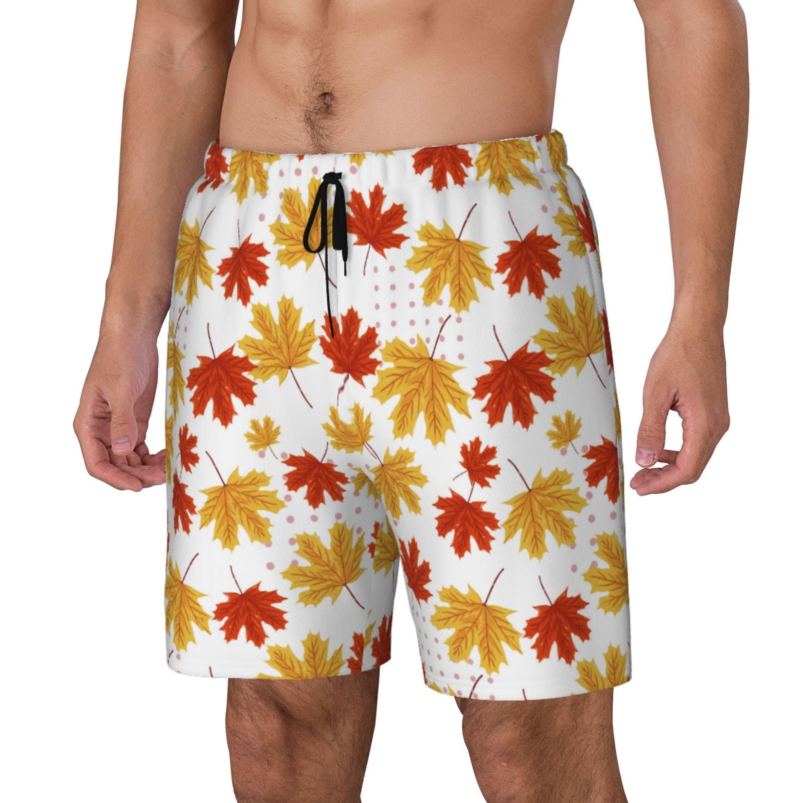 Vsdgher Maple Leaf for Mens Swim Trunks with Compression Liner Swim ...