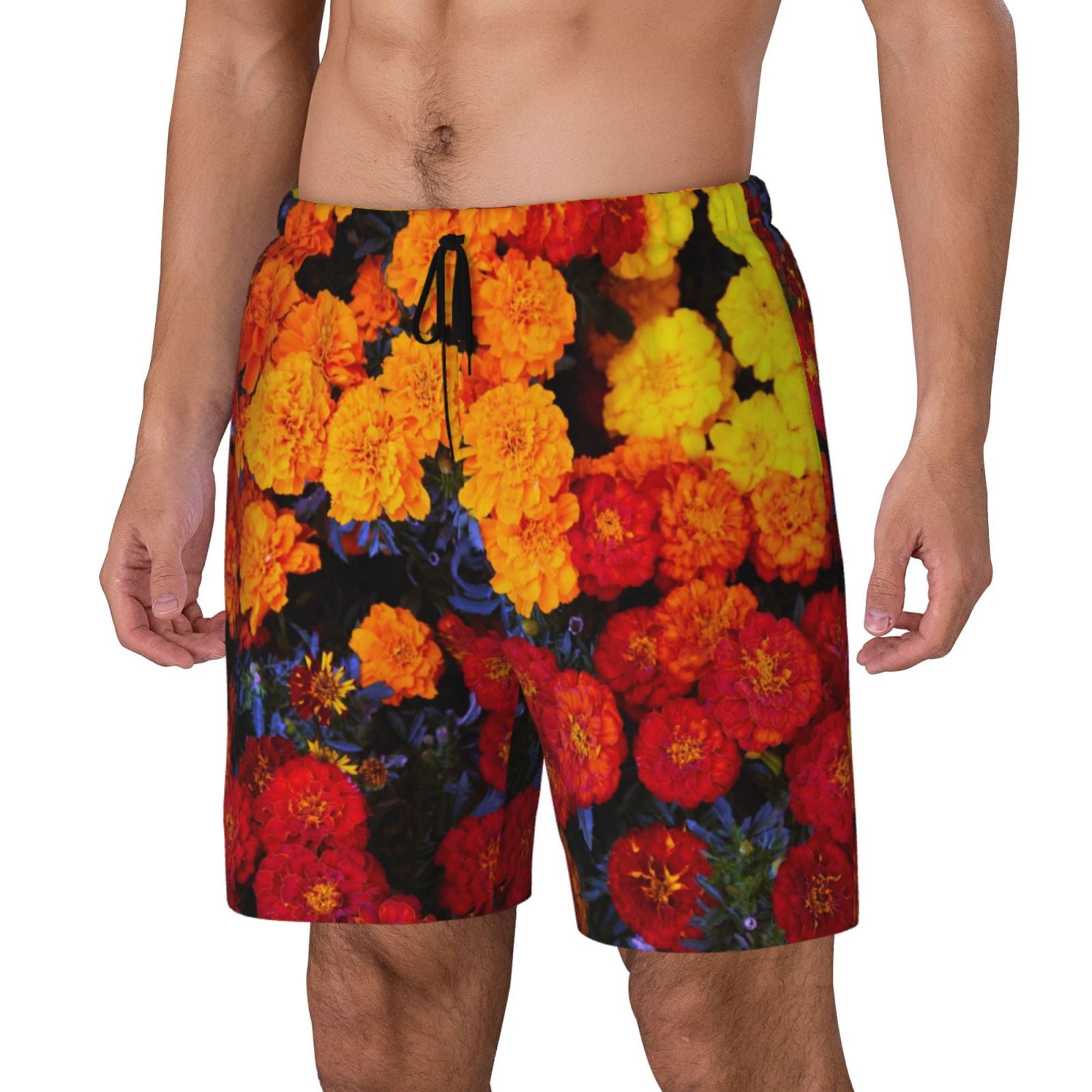 Vsdgher Marigold Flowers In Different Colors for Mens Swim Trunks with ...
