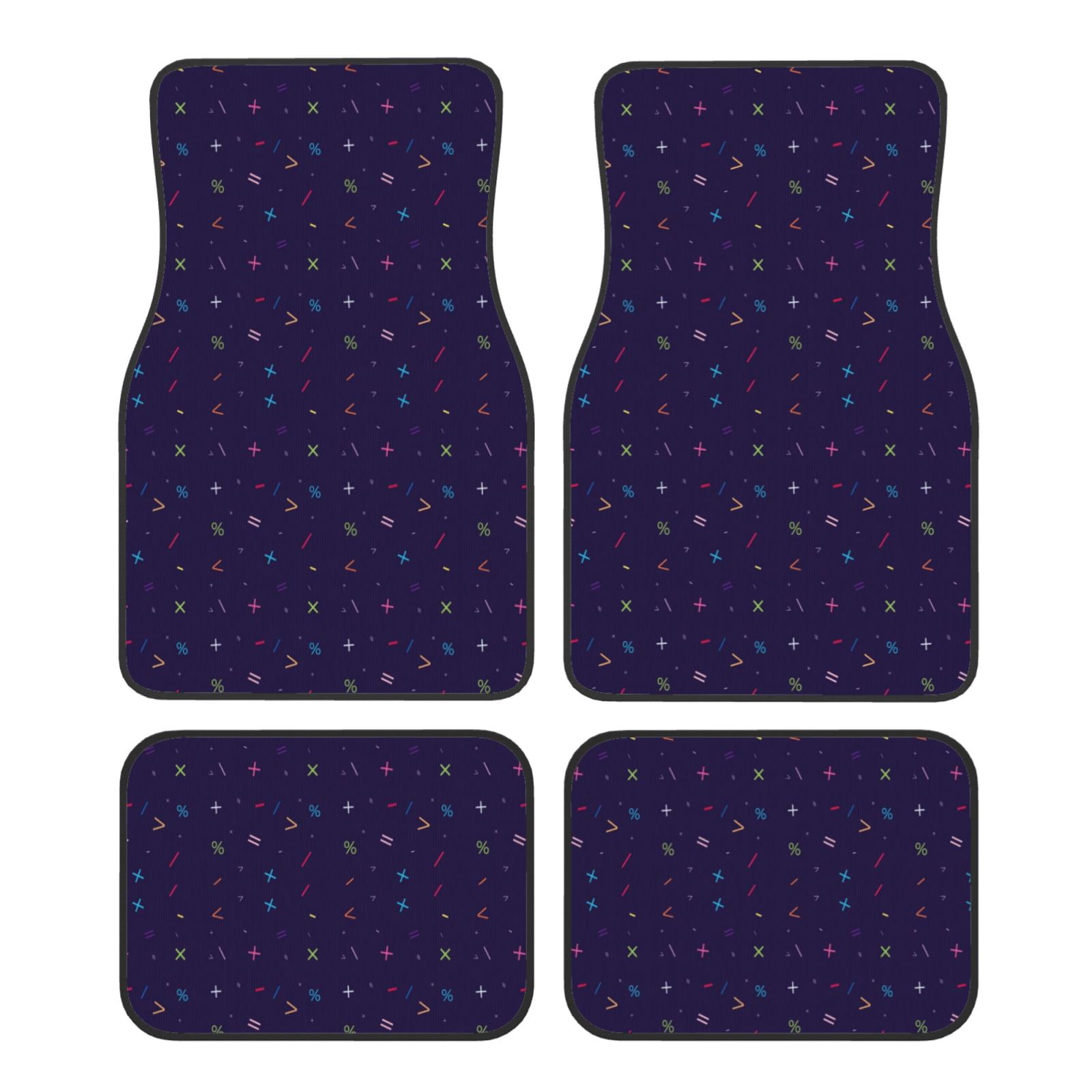 Vsdgher Mathematical Symbols Car Foot Mat Set of 4 Pieces Universal ...