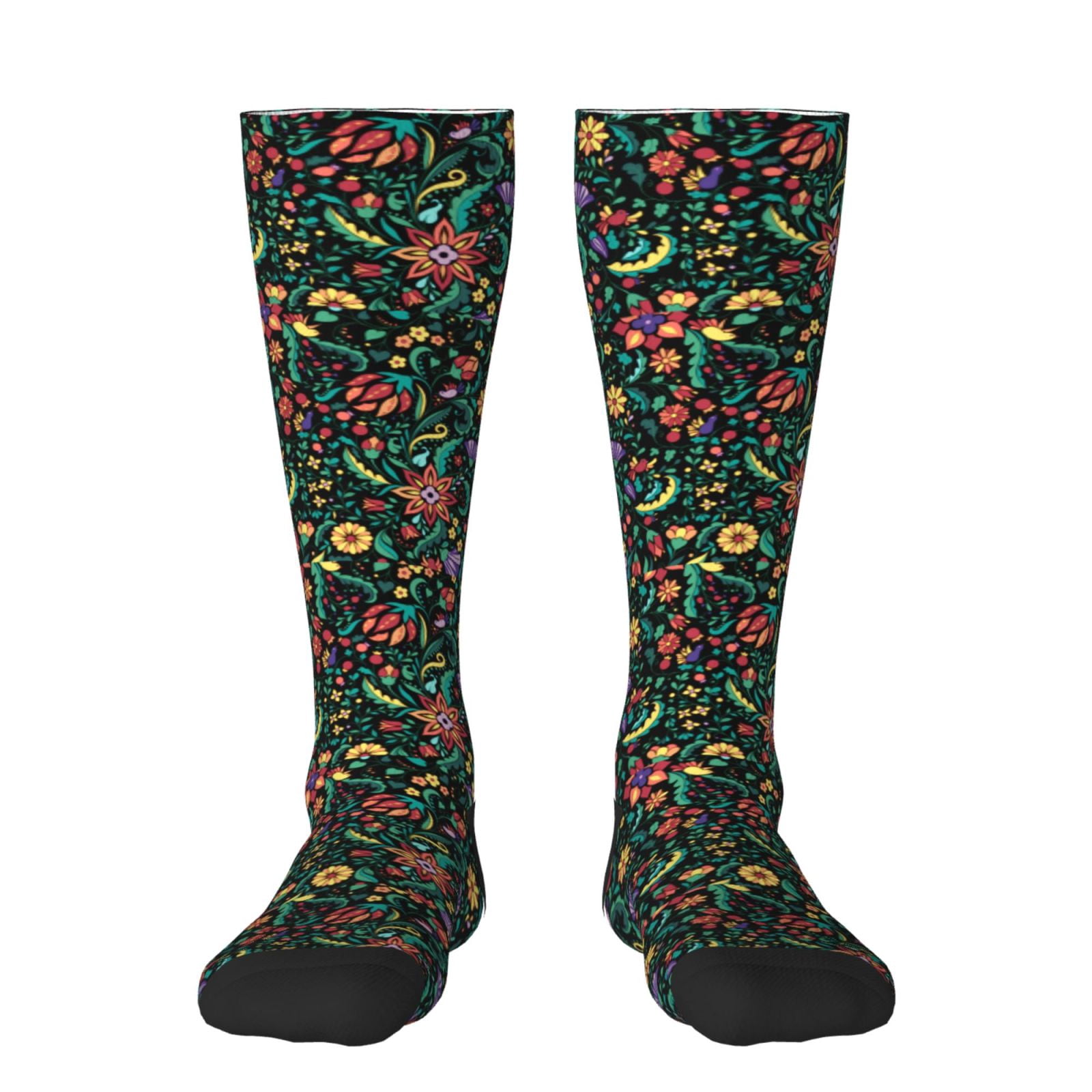 Vsdgher Mexican Flower 1 Knee Socks, High Socks Long Stretchy Sock ...