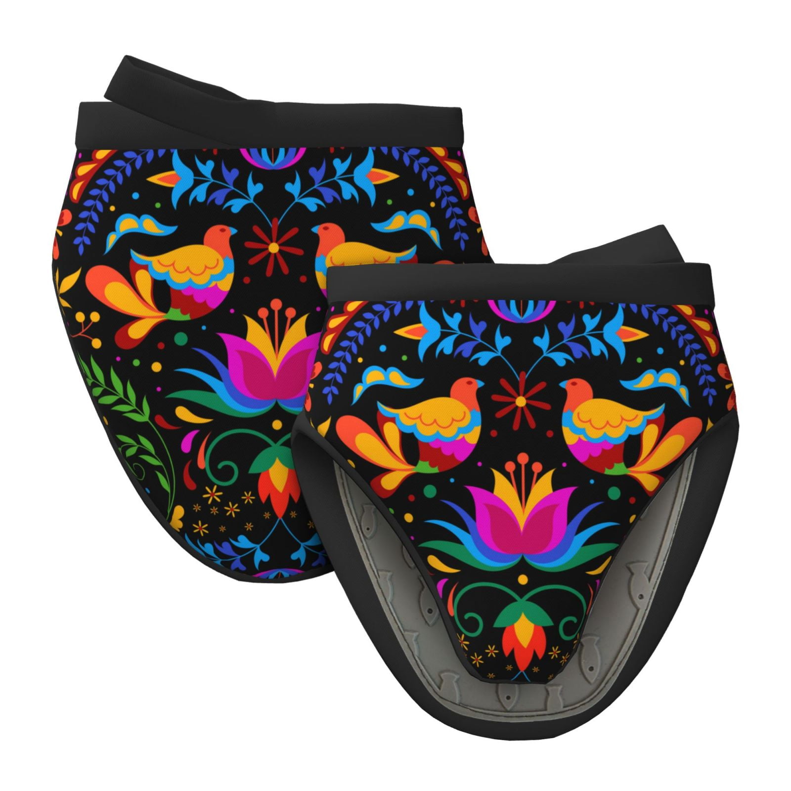 Vsdgher Mexican Flower Traditional1 Non-Slip Mini Oven Mitt Set, Short ...